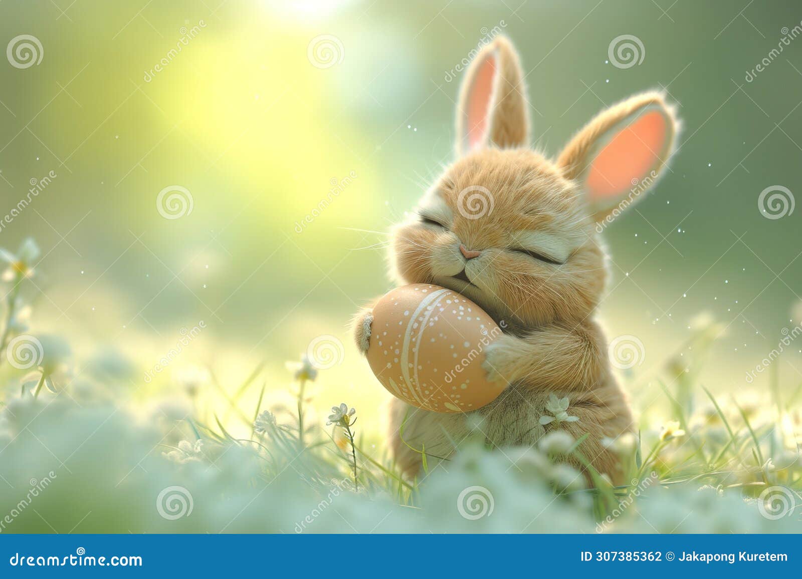 Cute bunny hug easter egg stock photo. Image of easter - 307385362