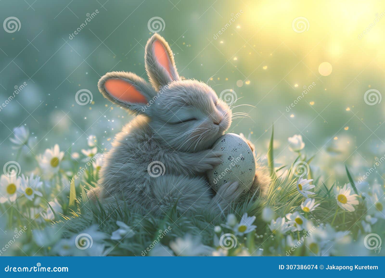 Cute bunny hug easter egg stock photo. Image of romance - 307386074