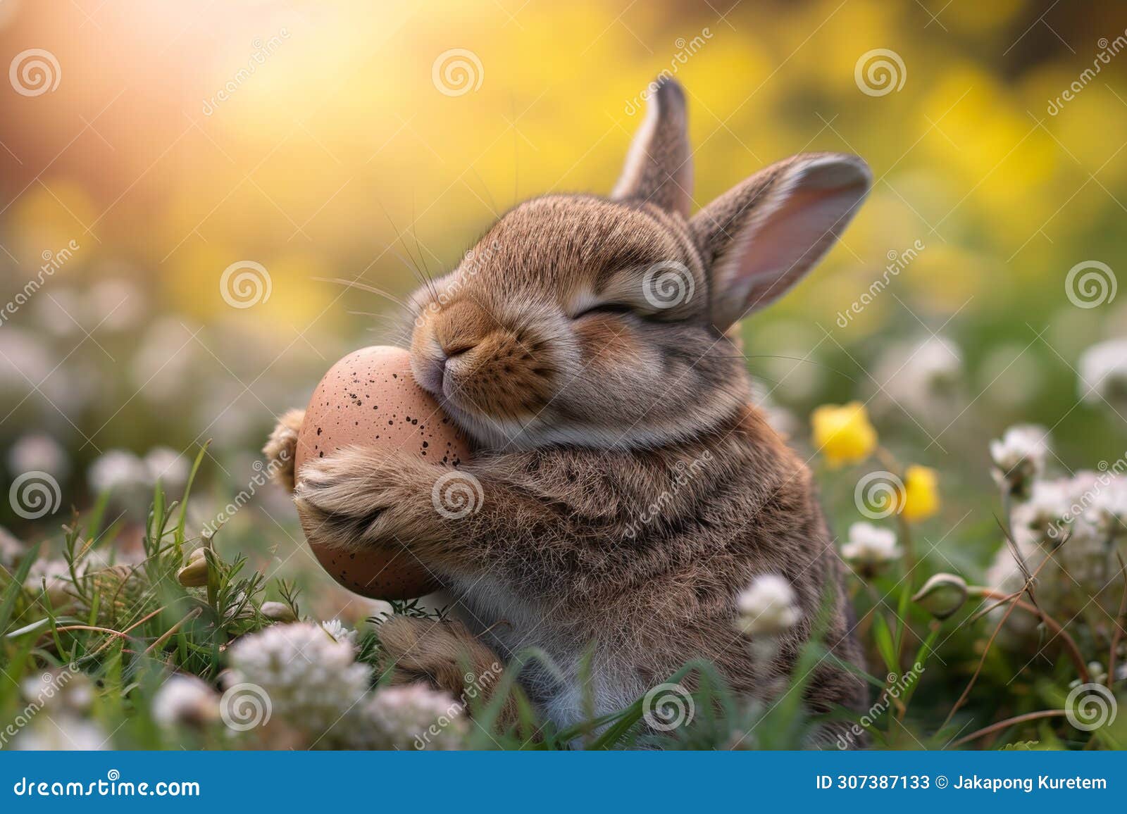 Cute bunny hug easter egg stock image. Image of baby - 307387133