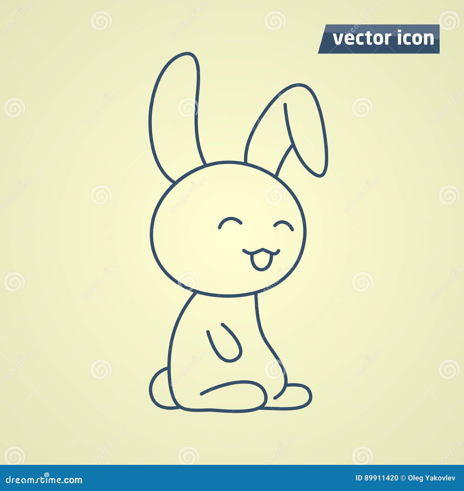 Cute bunny line art stock vector. Illustration of doodle - 89911420