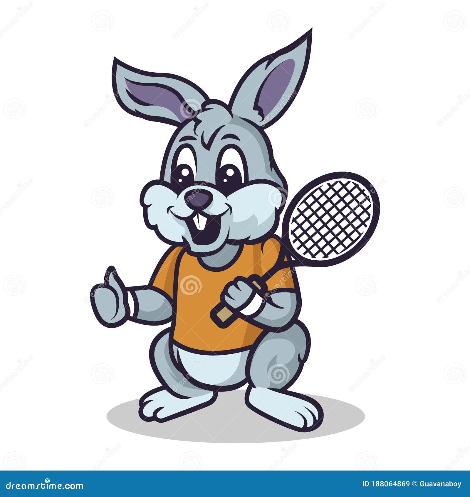 Cute Bunny Mascot Sport Related Design Stock Vector - Illustration of ...
