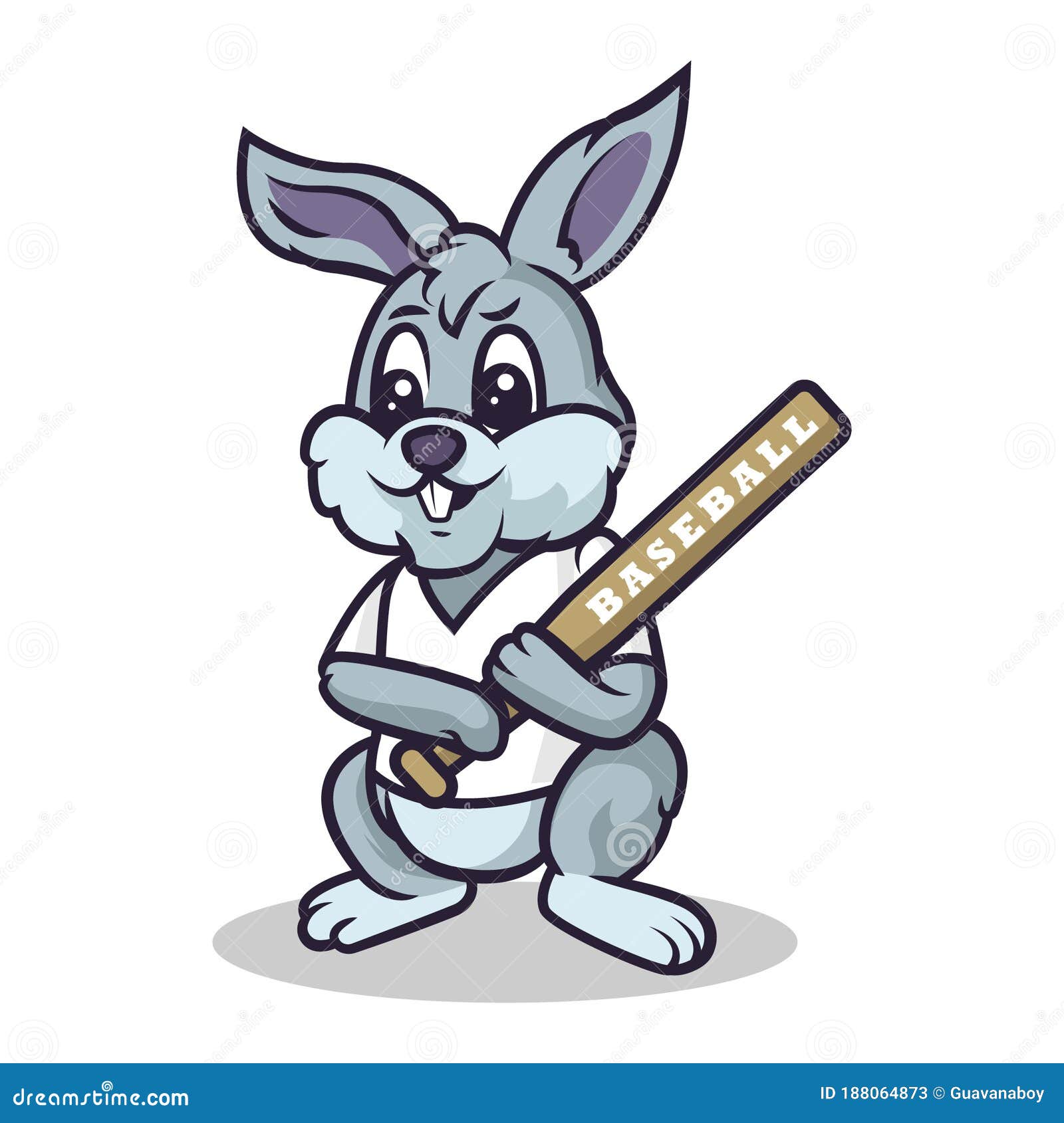 Cute Bunny Mascot Sport Related Design Stock Vector - Illustration of ...