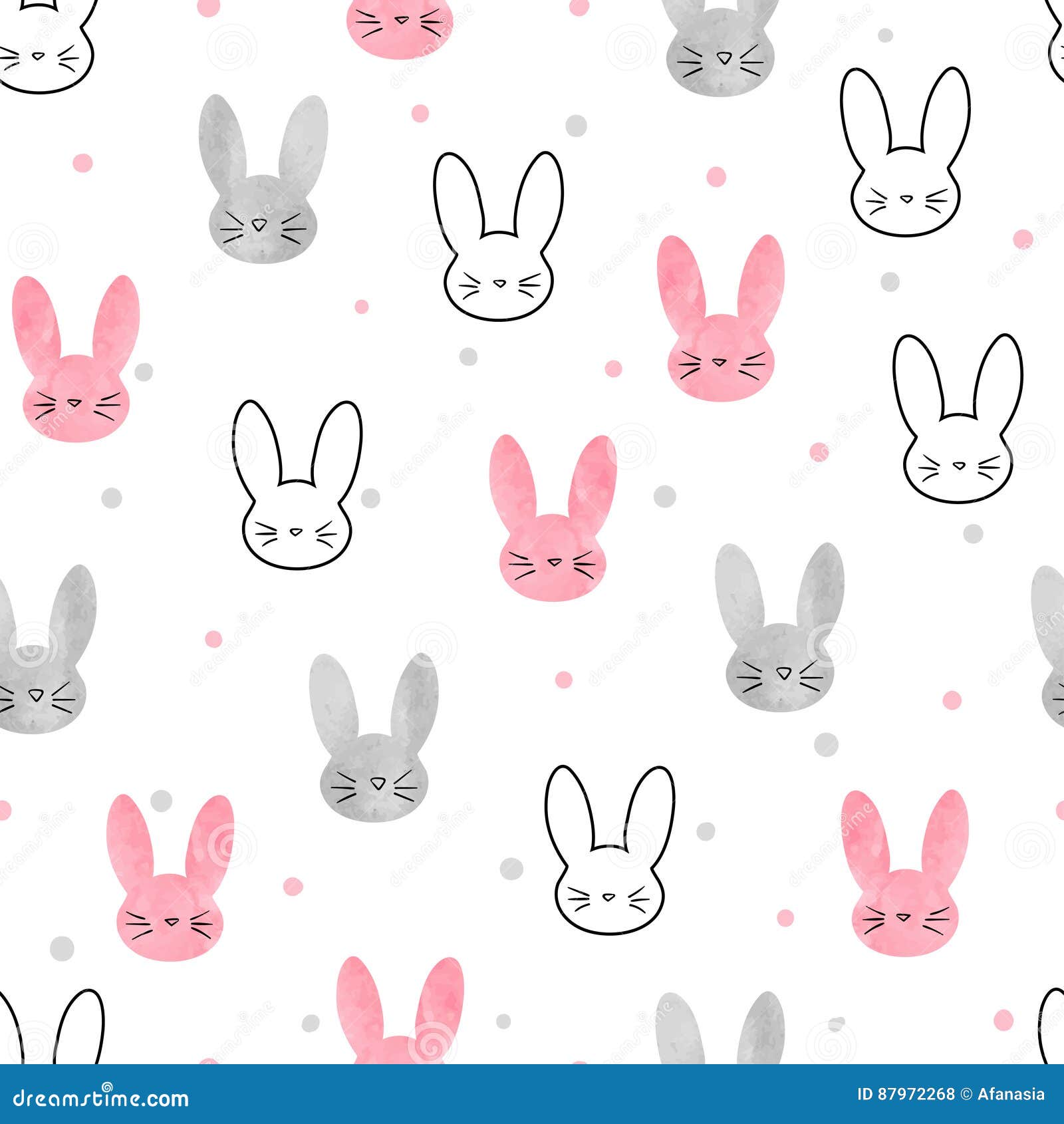 Cute bunny pattern stock vector. Illustration of vector - 87972268