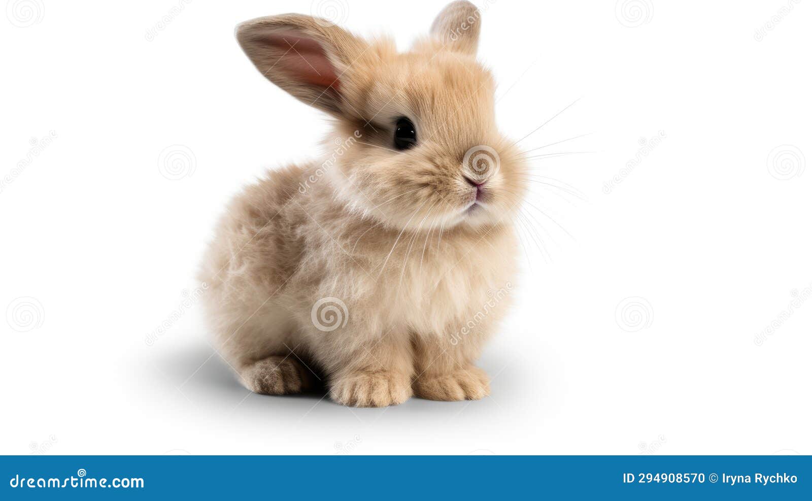 Cute Bunny Rabbit on White Background. Stock Illustration ...