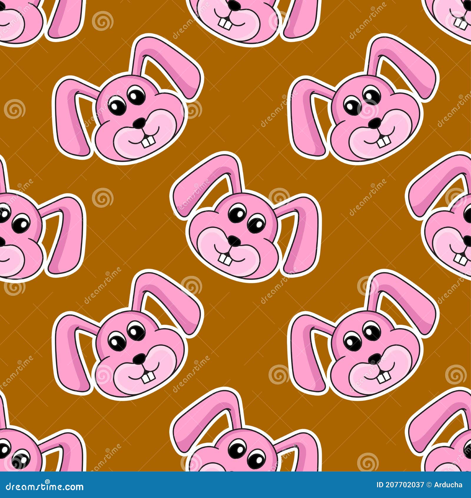 Cute Bunny Seamless Textile Template. Repeat Pattern Background Design ...