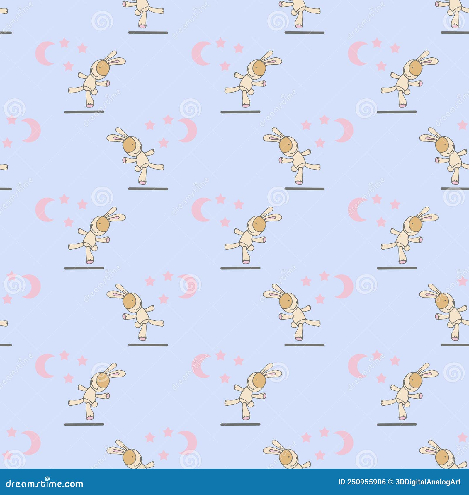 Seamless Cute Bunny Texture Stock Vector - Illustration of gift, bunny ...