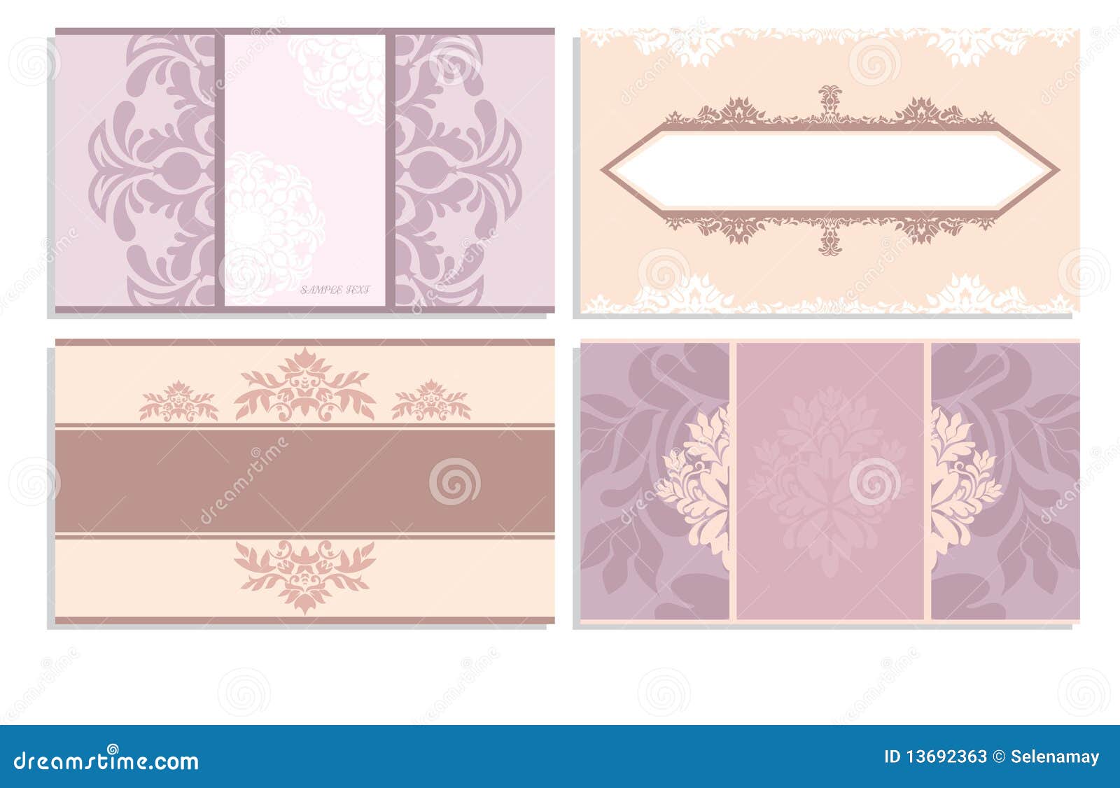 Cute business cards stock vector. Illustration of abstract - 13692363