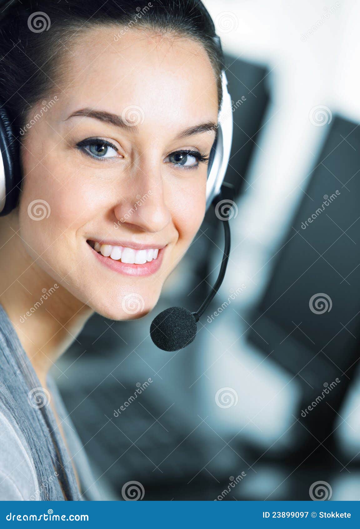 Cute Business Customer Service Stock Image - Image of beautiful ...