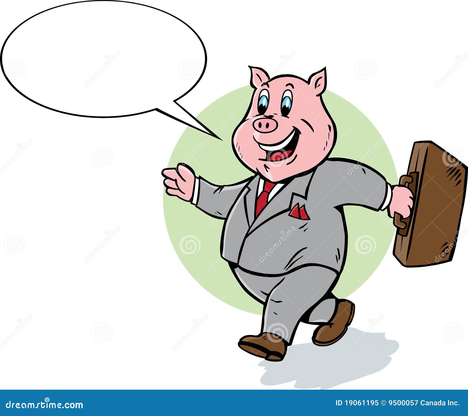 Cute Business Pig stock vector. Illustration of suitcase - 19061195
