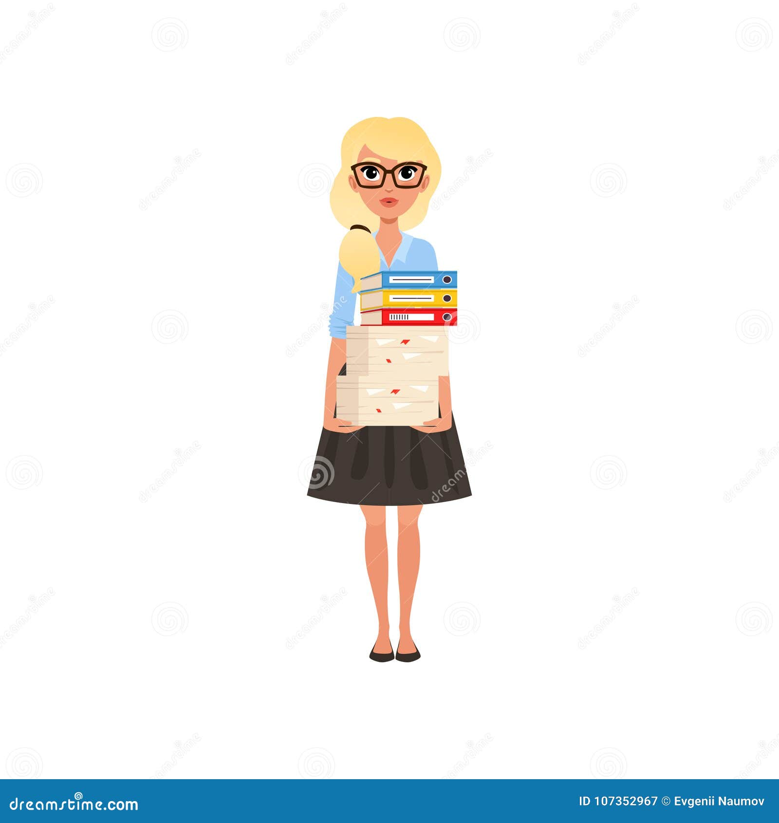 Cute Business Woman Face Cartoon 55936933