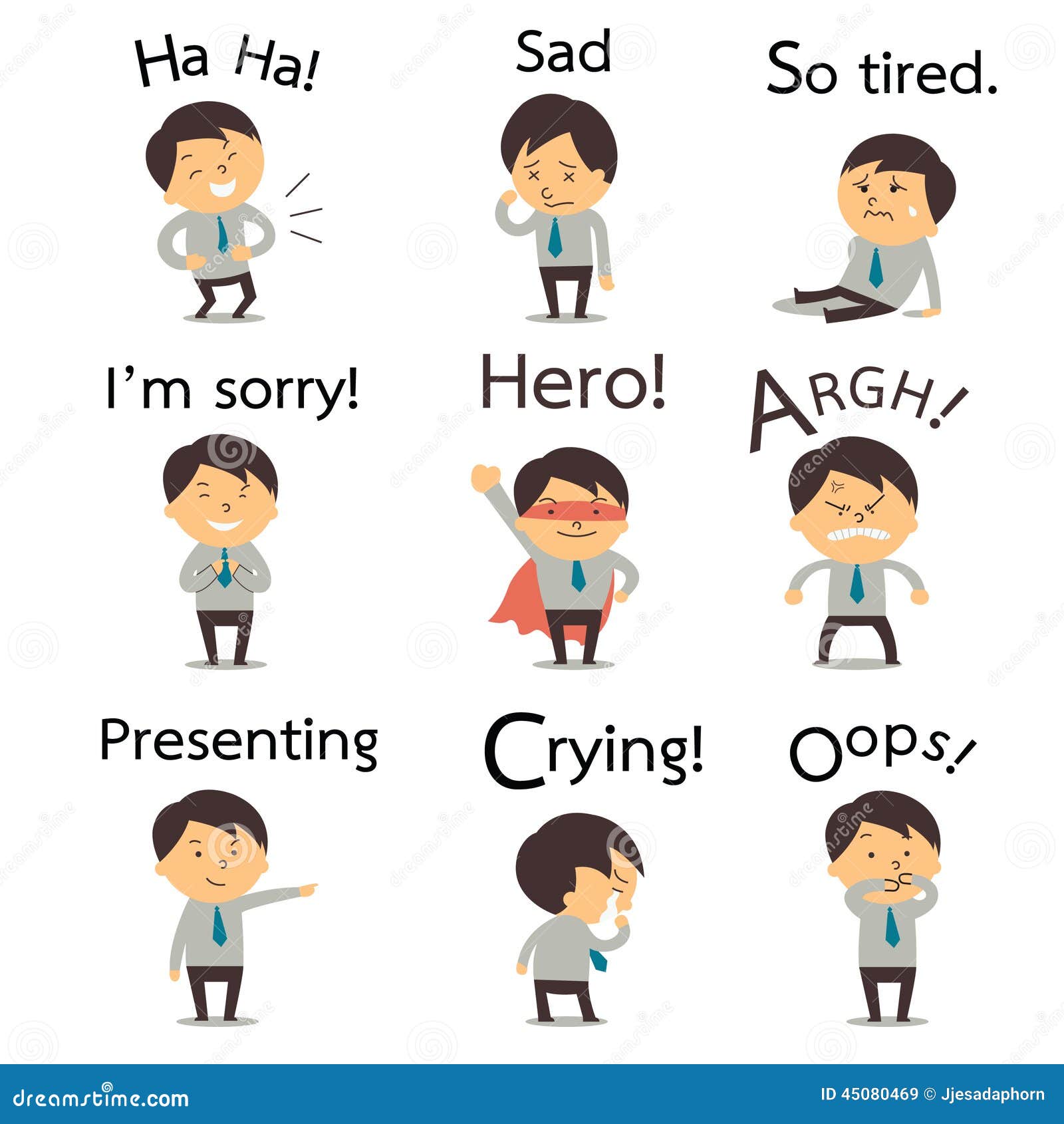 Cute Businessman in Communication Stock Vector - Illustration of cute ...