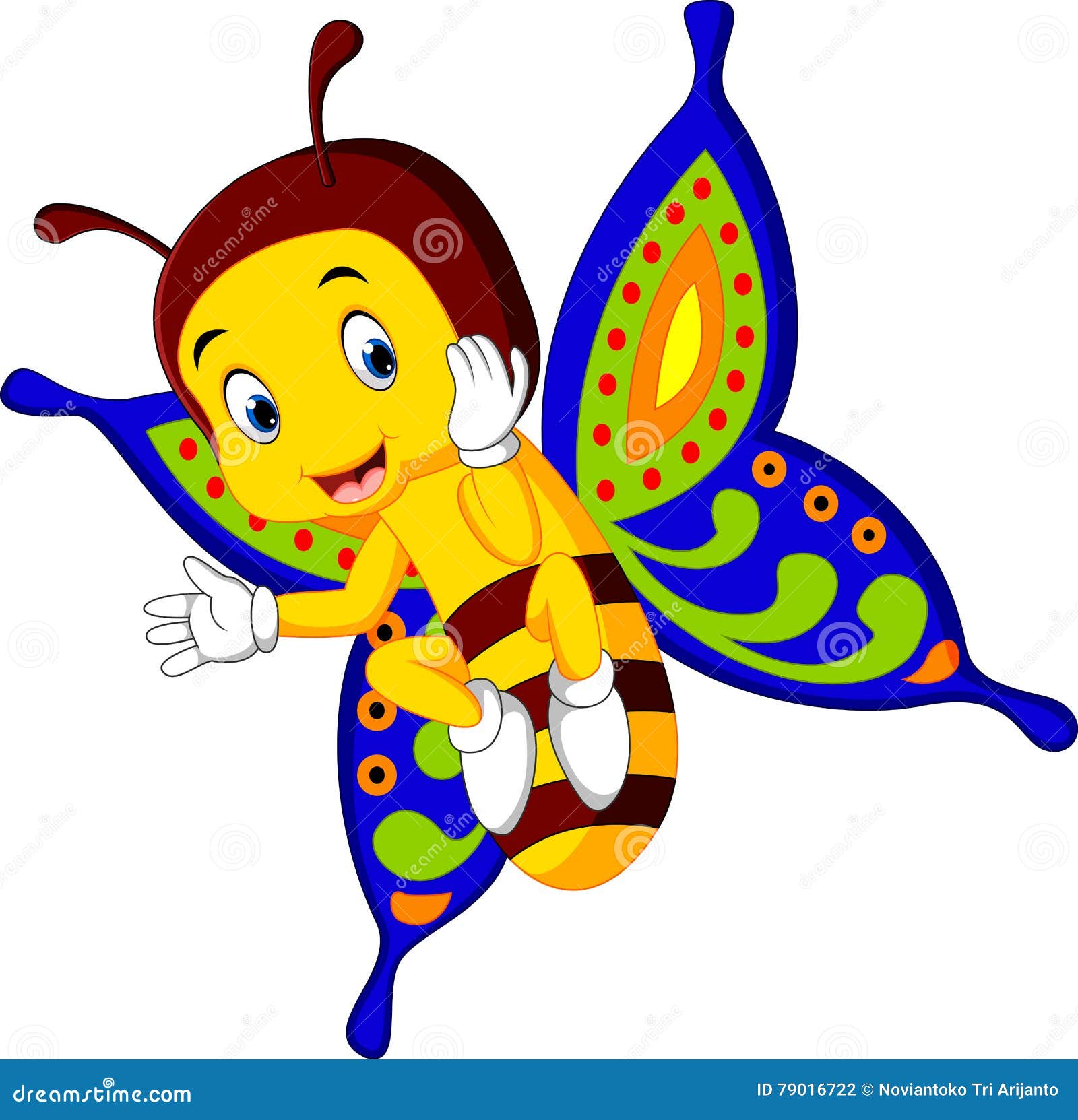 Cute Butterfly Cartoon Illustration | CartoonDealer.com #176475062
