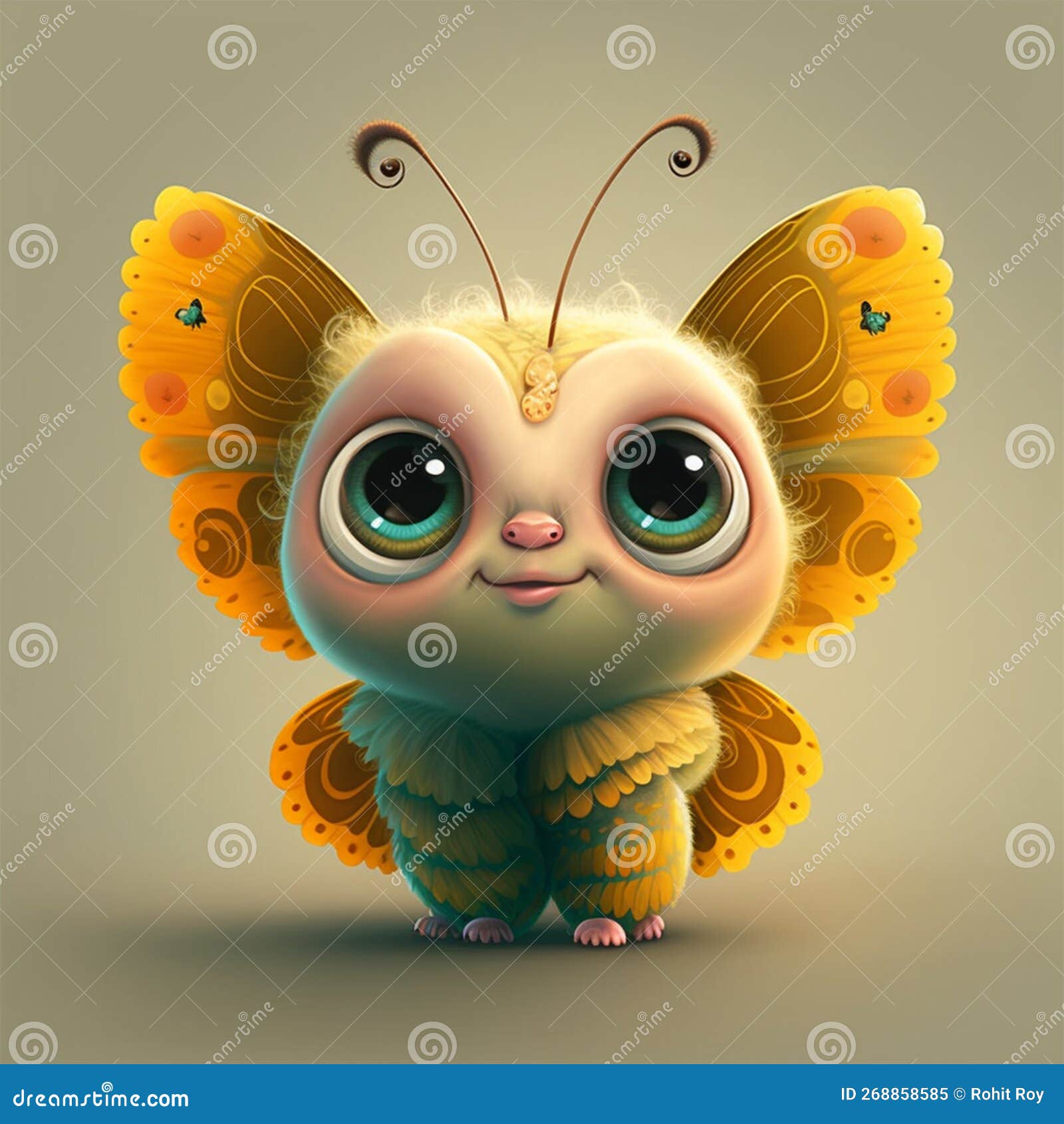 Cute butterfly character stock illustration. Illustration of flower ...