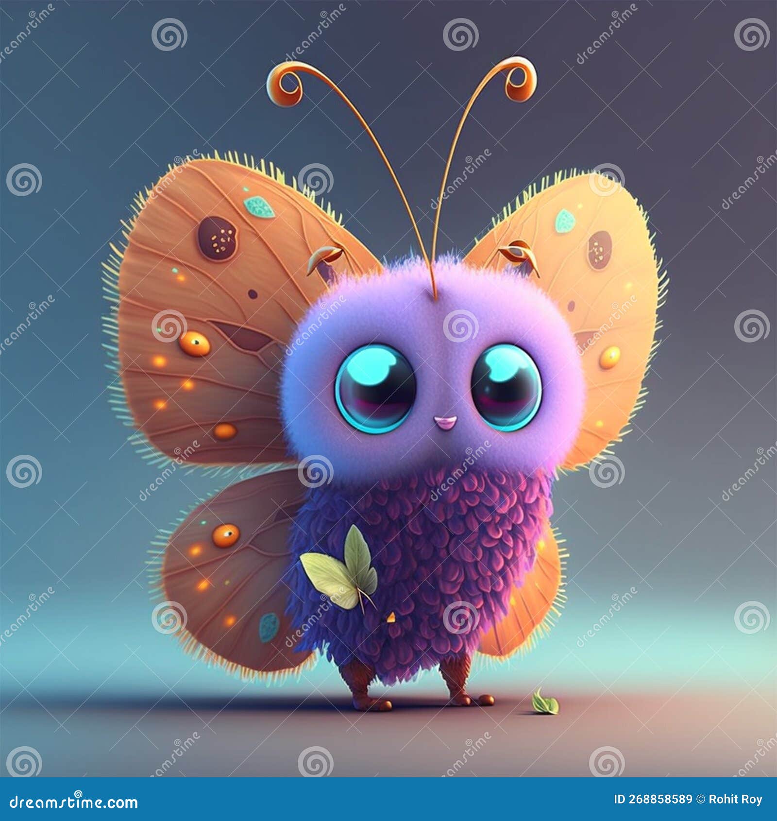 Cute butterfly character stock illustration. Illustration of antennae ...