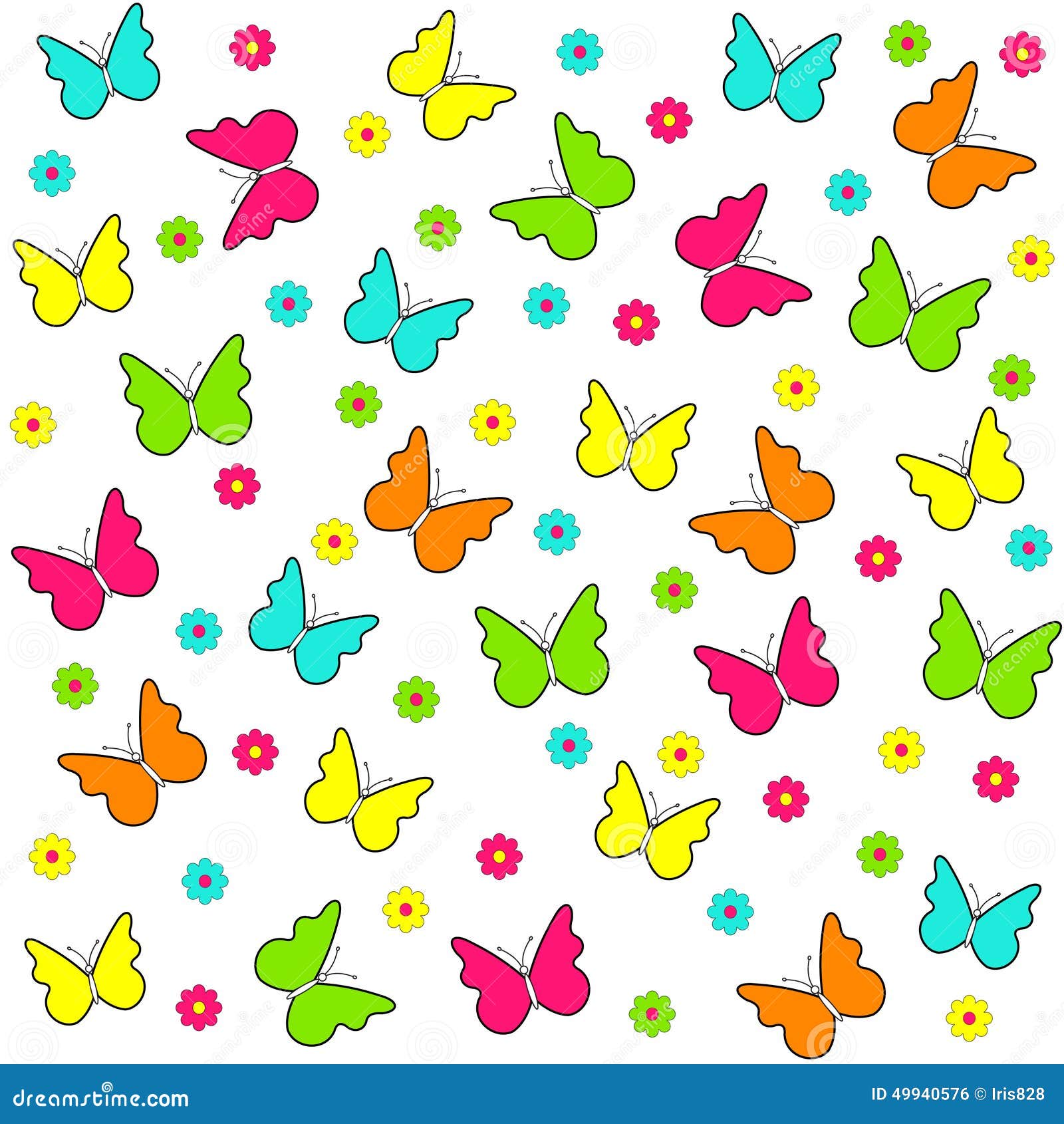 Cute Butterfly Seamless,pattern Stock Vector - Illustration of ...