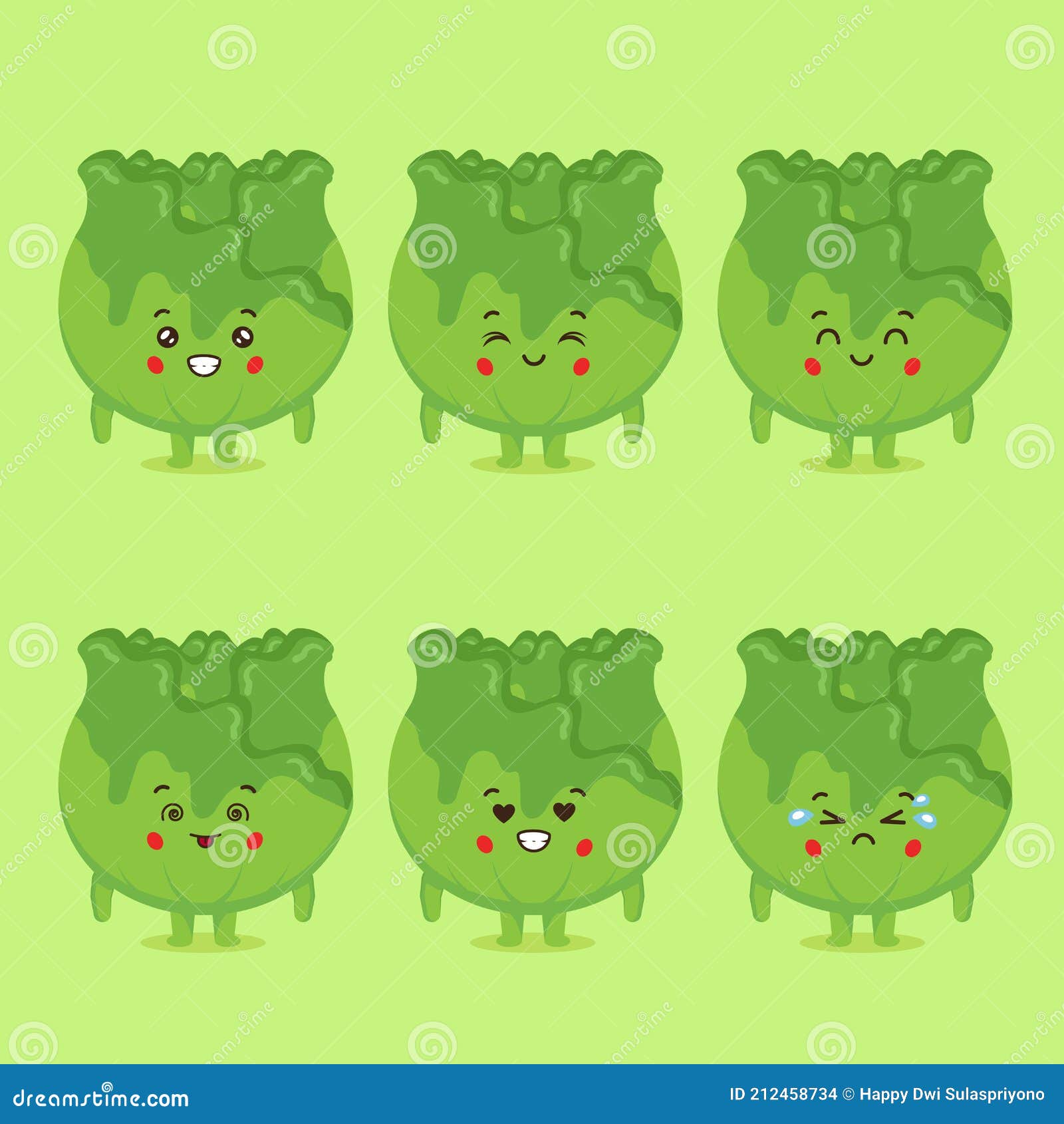 Cute Cabbage Character. Coloring Page Cartoon Vector | CartoonDealer ...