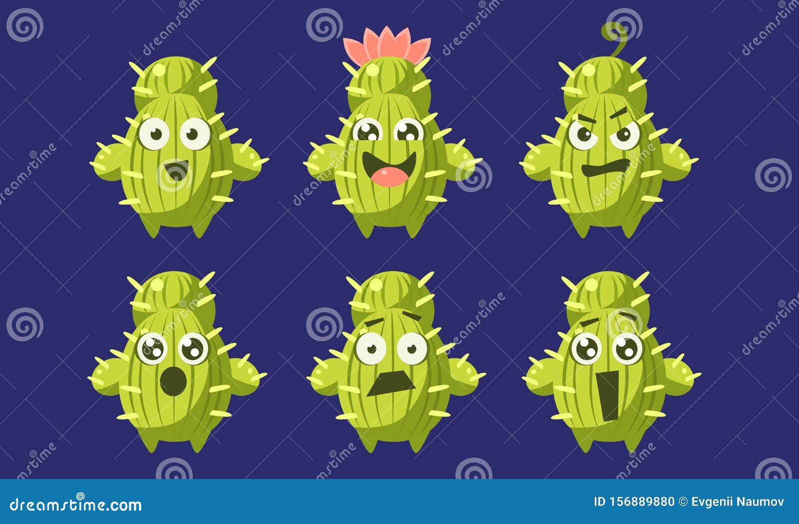 Funny Emojis Stickers Set, Emoticons With Different Moods Cartoon ...