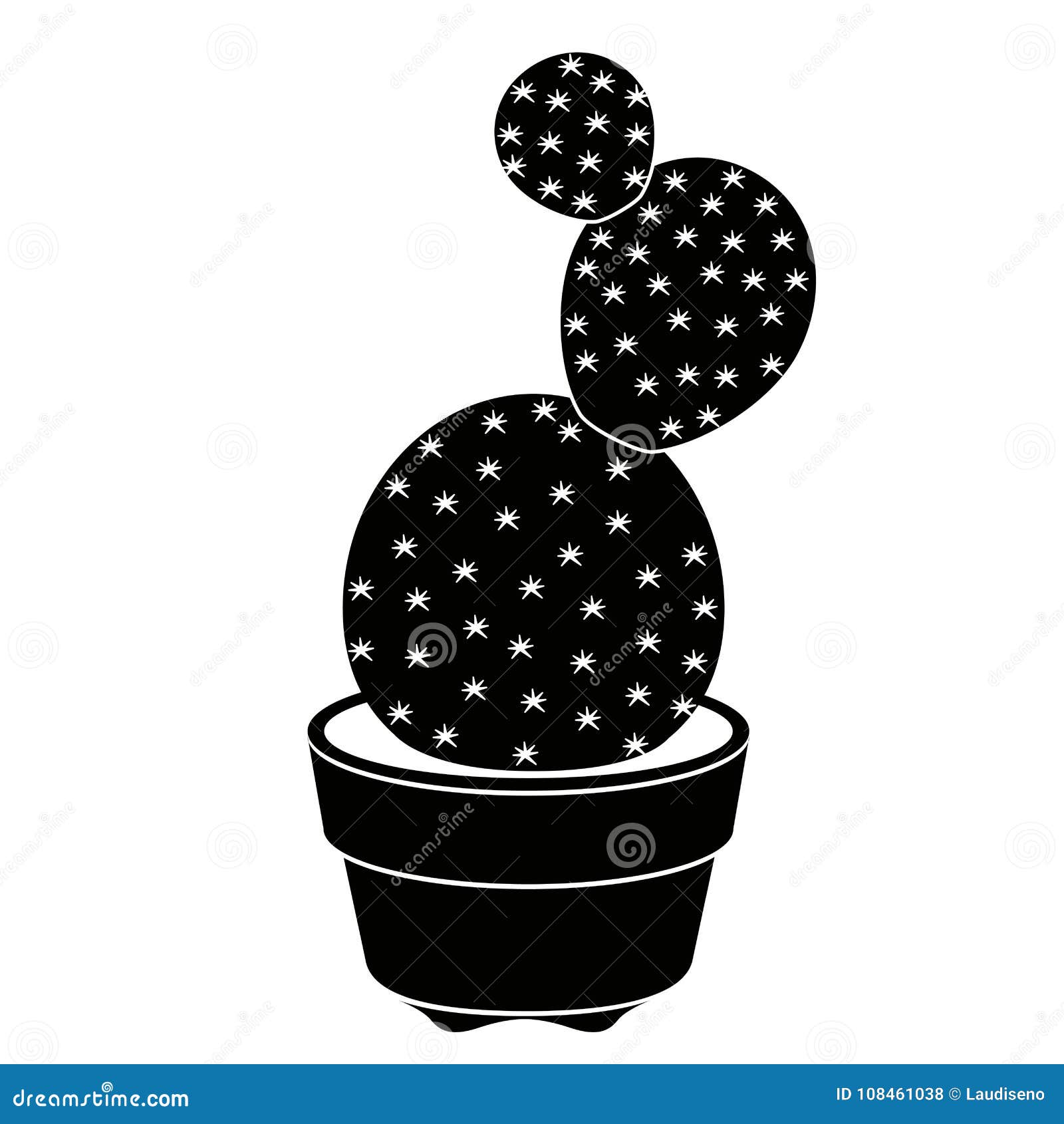 Cute cactus icon stock vector. Illustration of growth - 108461038