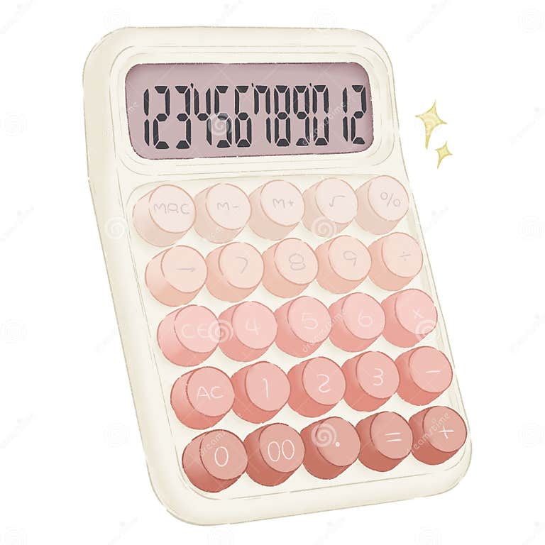 Charming Calculations: Adorable Pastel Pink Calculator for Everyday Use ...