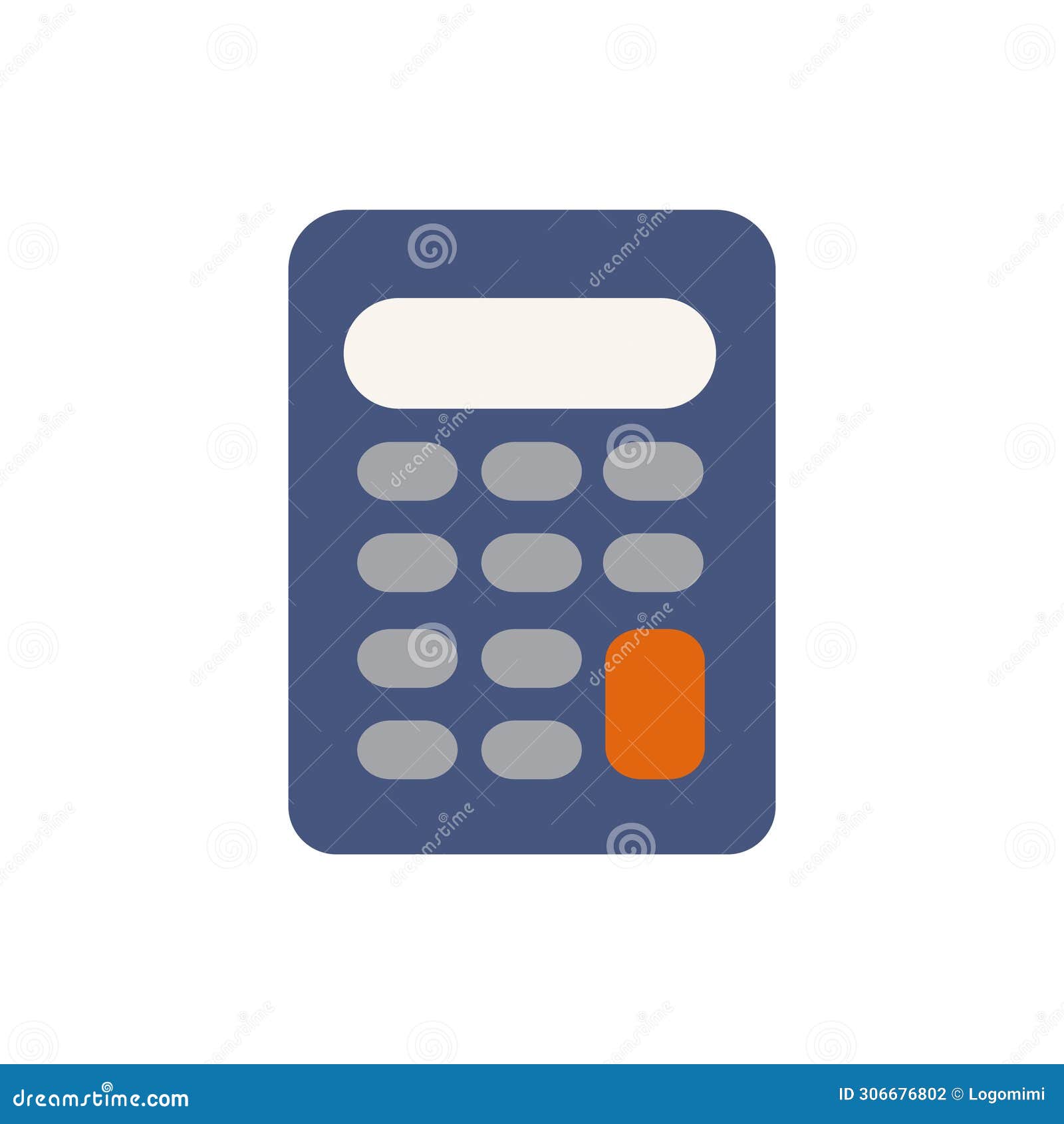 Cute Calculator Icon in Flat Design Style, Vector Illustration Stock Vector - Illustration of ...