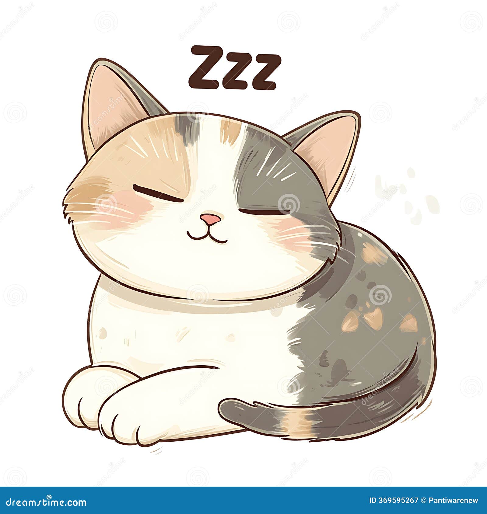 Set Of Cute Calico Cat Character Vector Illustration | CartoonDealer ...