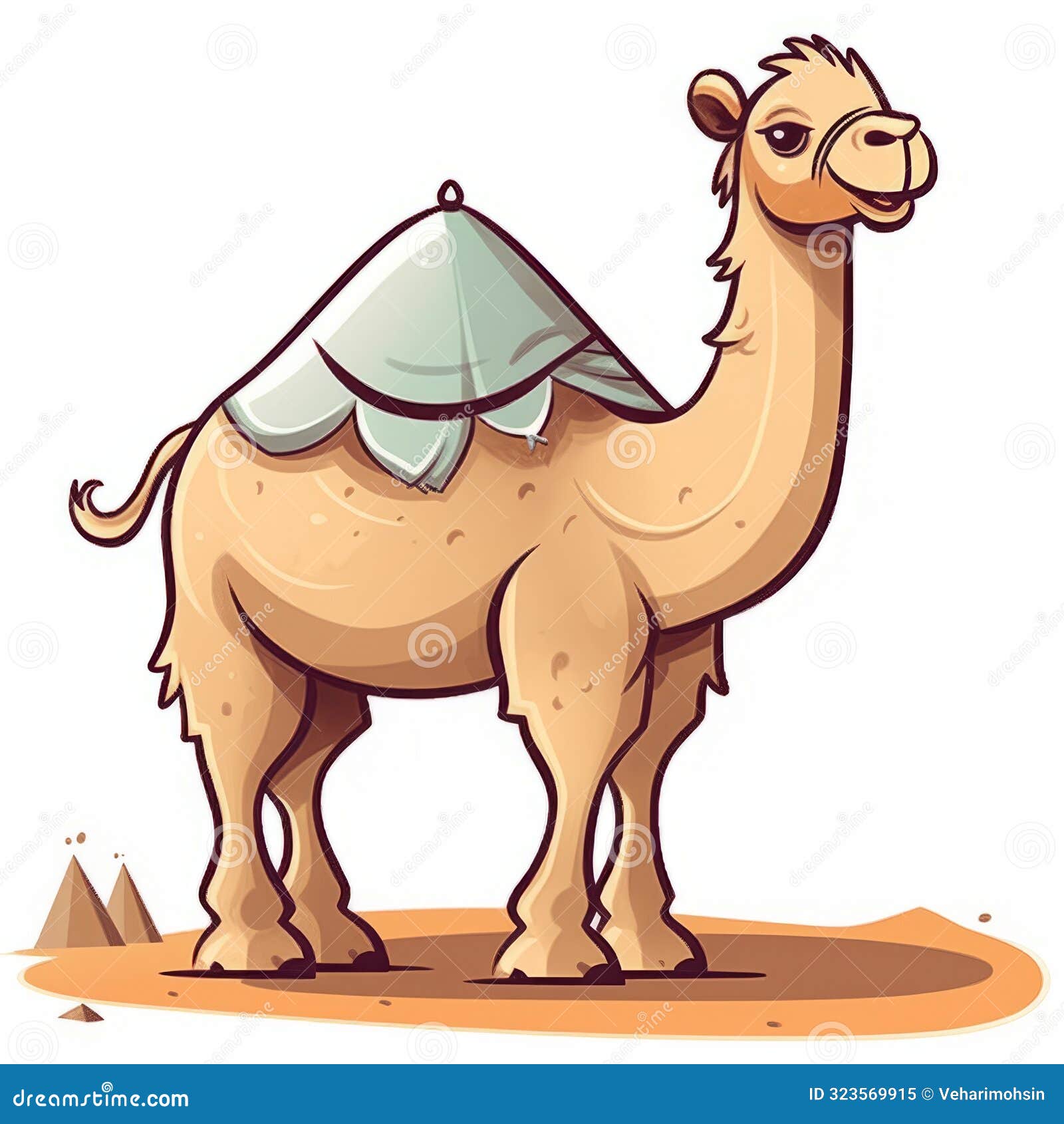 Cute Camel Cartoon Character. Vector Illustration of a Cute Camel Stock ...