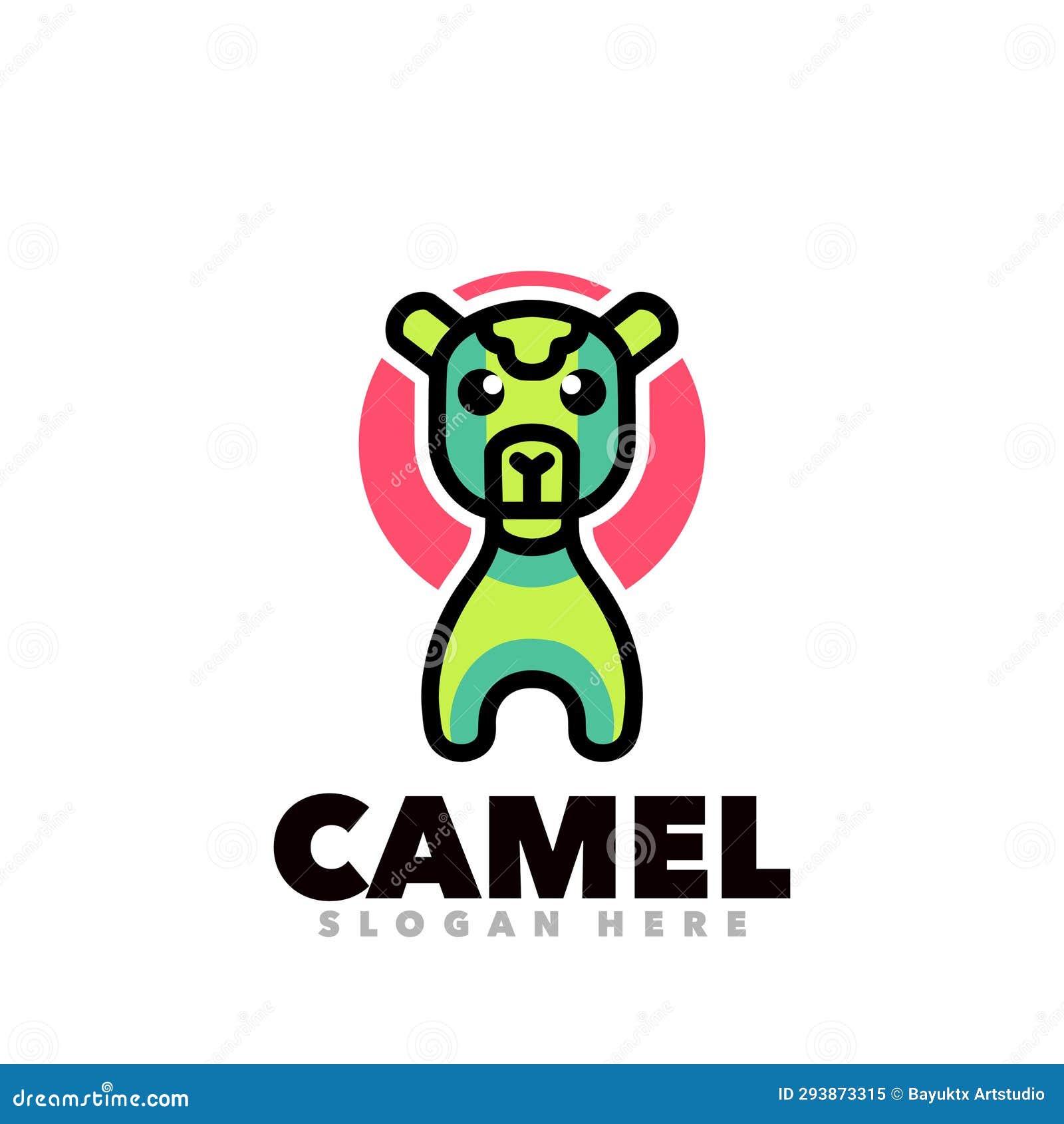 Cute Camel Simple Mascot Logo Stock Vector - Illustration of face, line ...