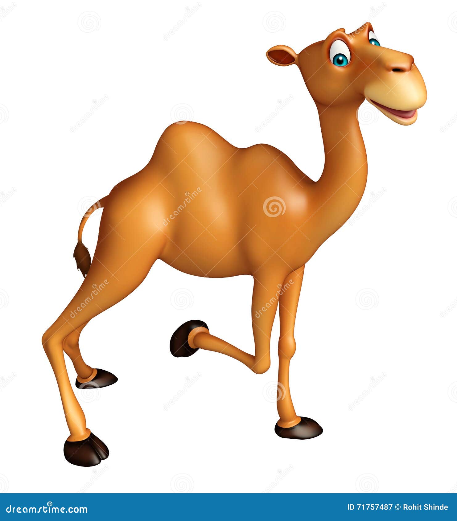 Cute Camel Funny Cartoon Character Stock Illustration - Illustration of ...