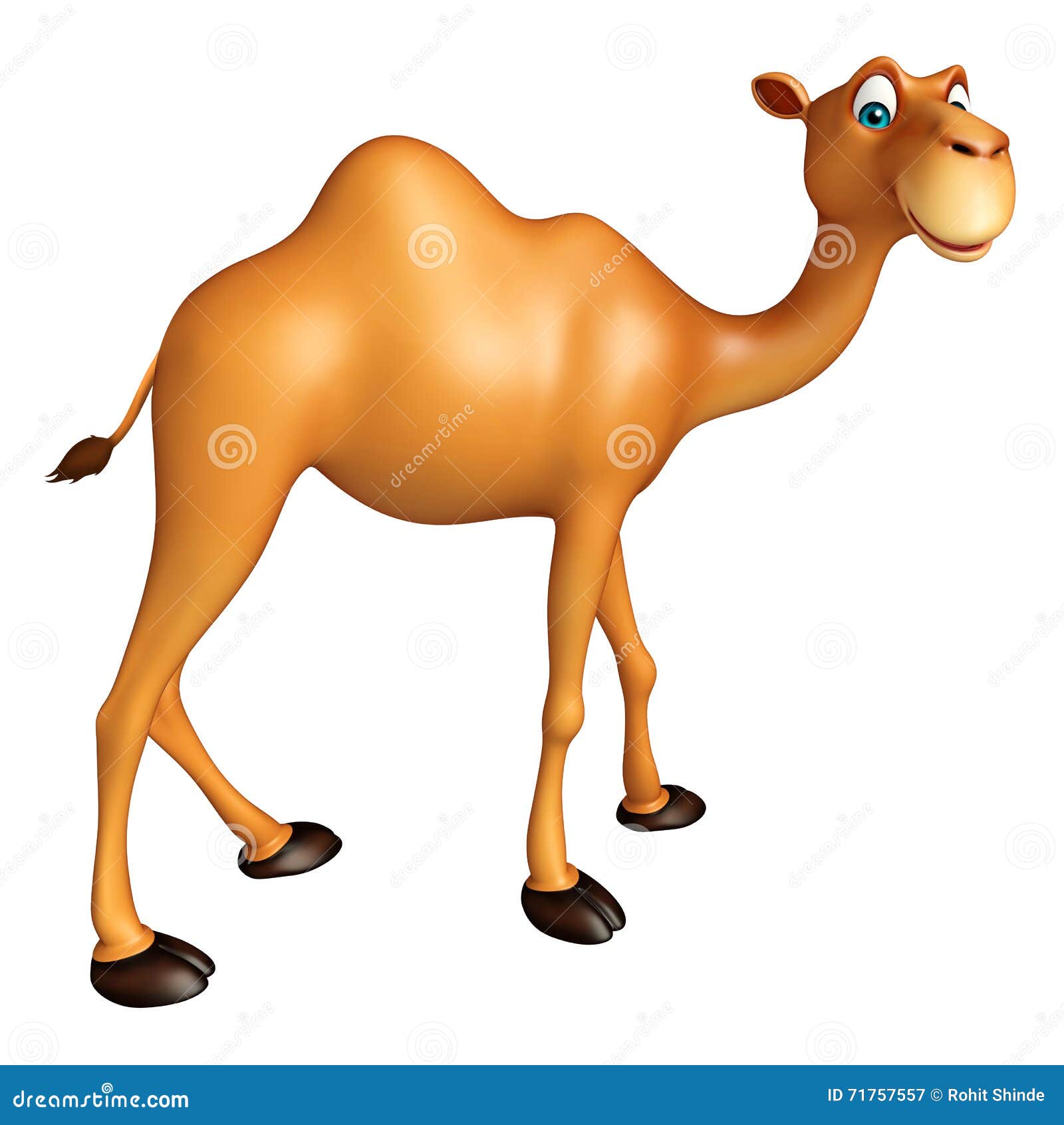 Cute Camel Funny Cartoon Character Stock Illustration - Illustration of ...
