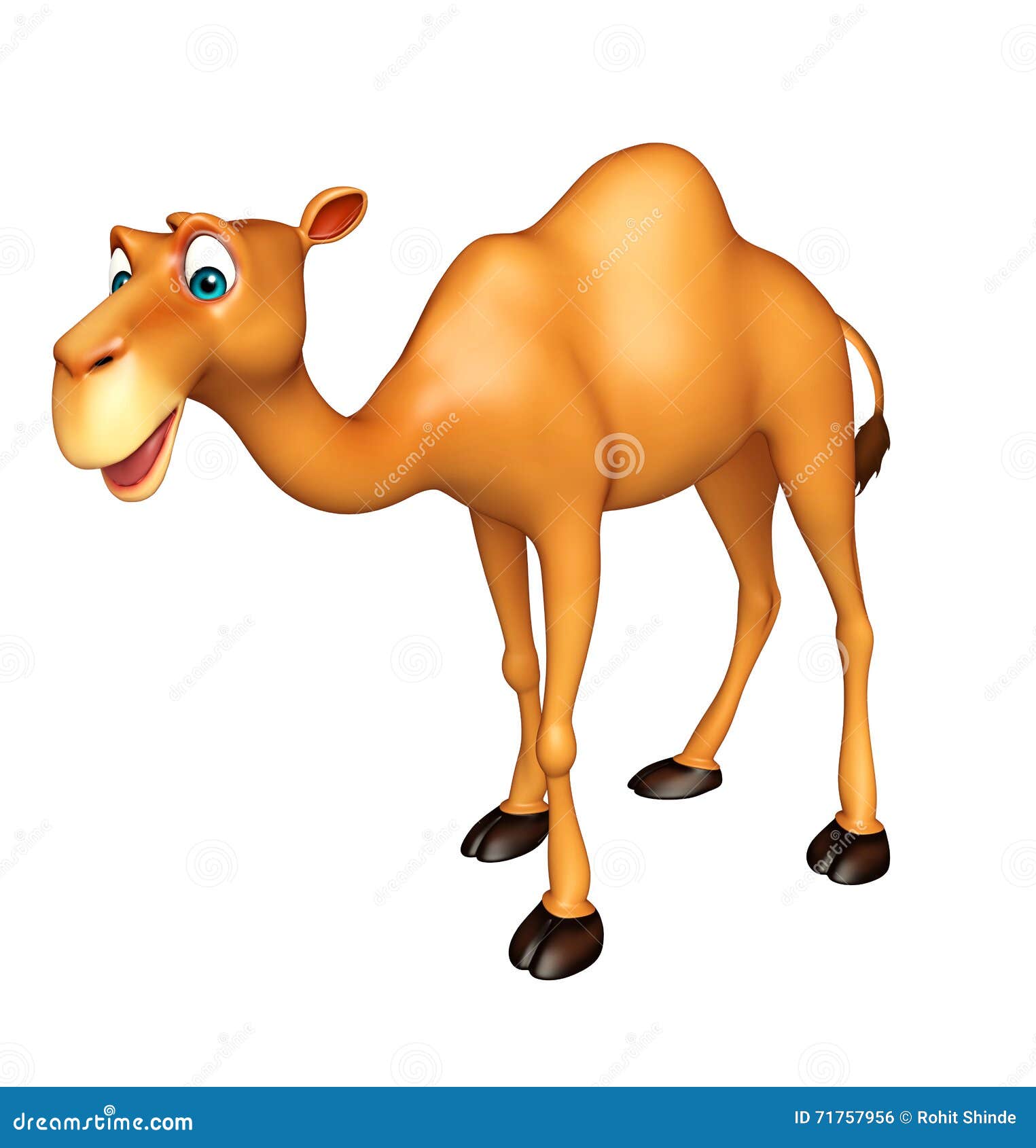 Cute Camel Funny Cartoon Character Stock Illustration - Illustration of ...