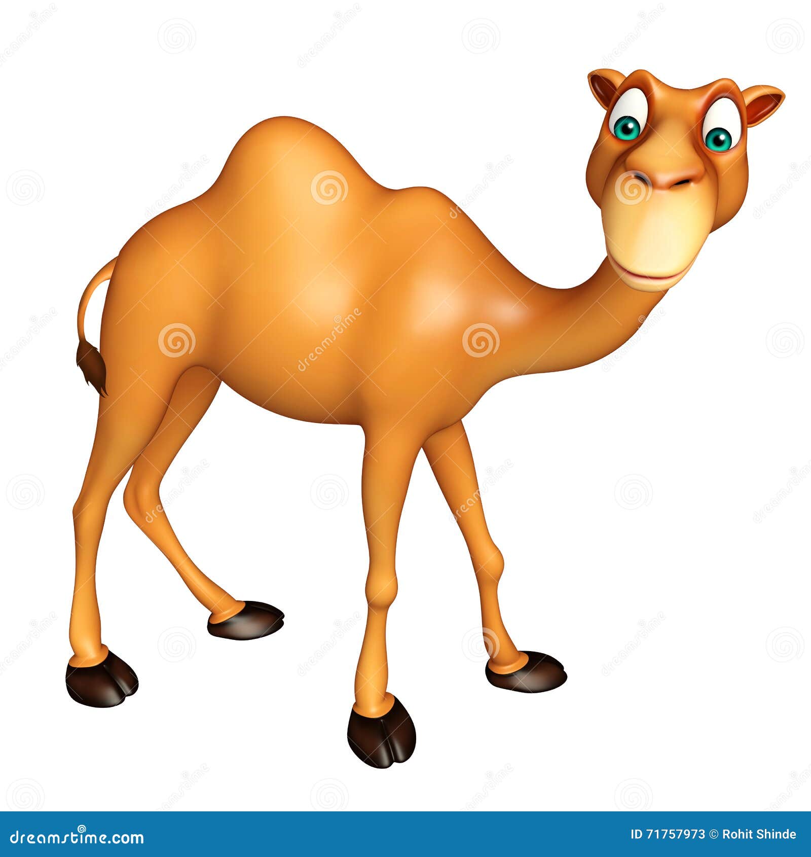 Cute Camel Funny Cartoon Character Stock Illustration - Illustration of ...