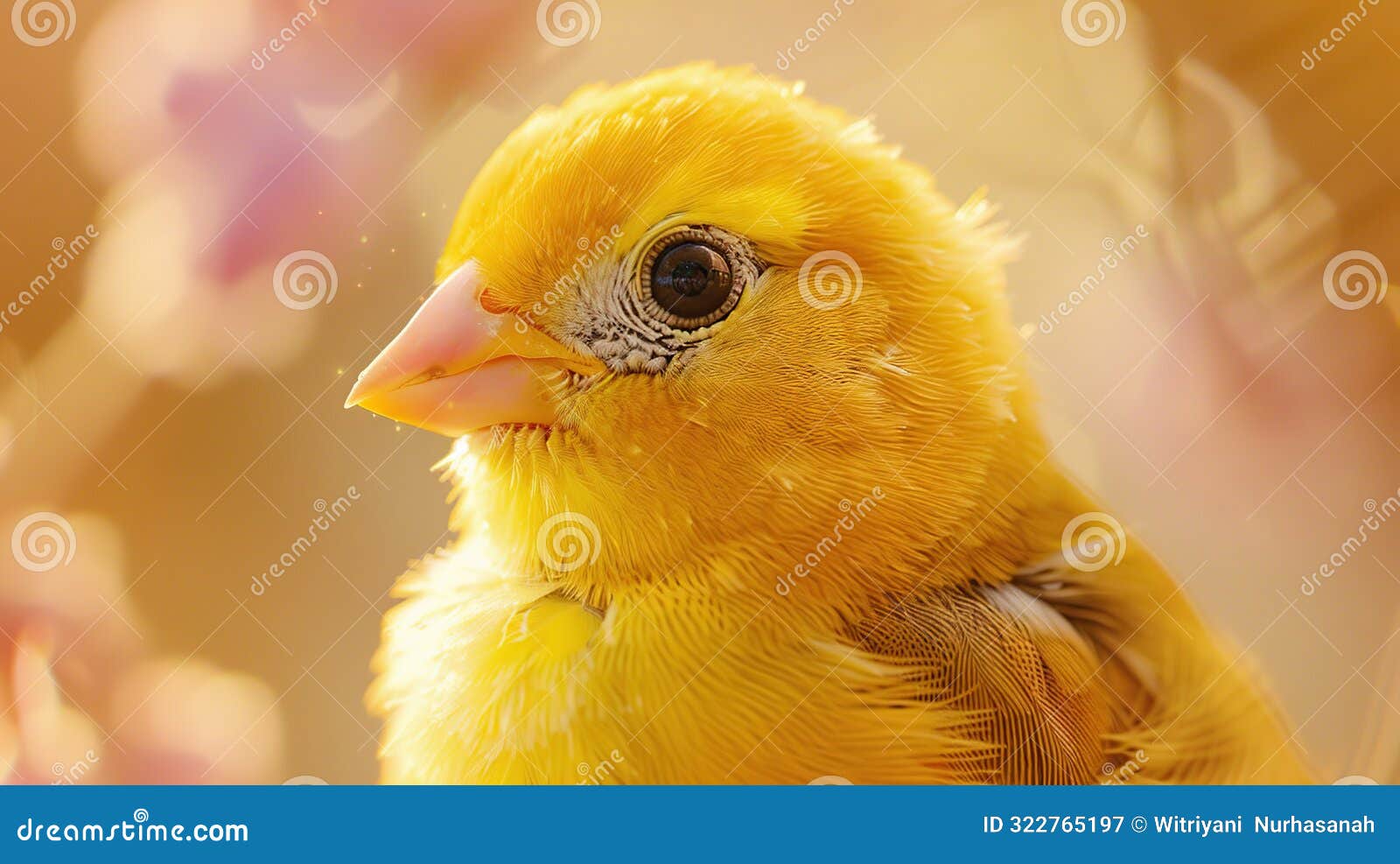 Cute Canary Bird in the Garden. Generative Ai Stock Illustration ...