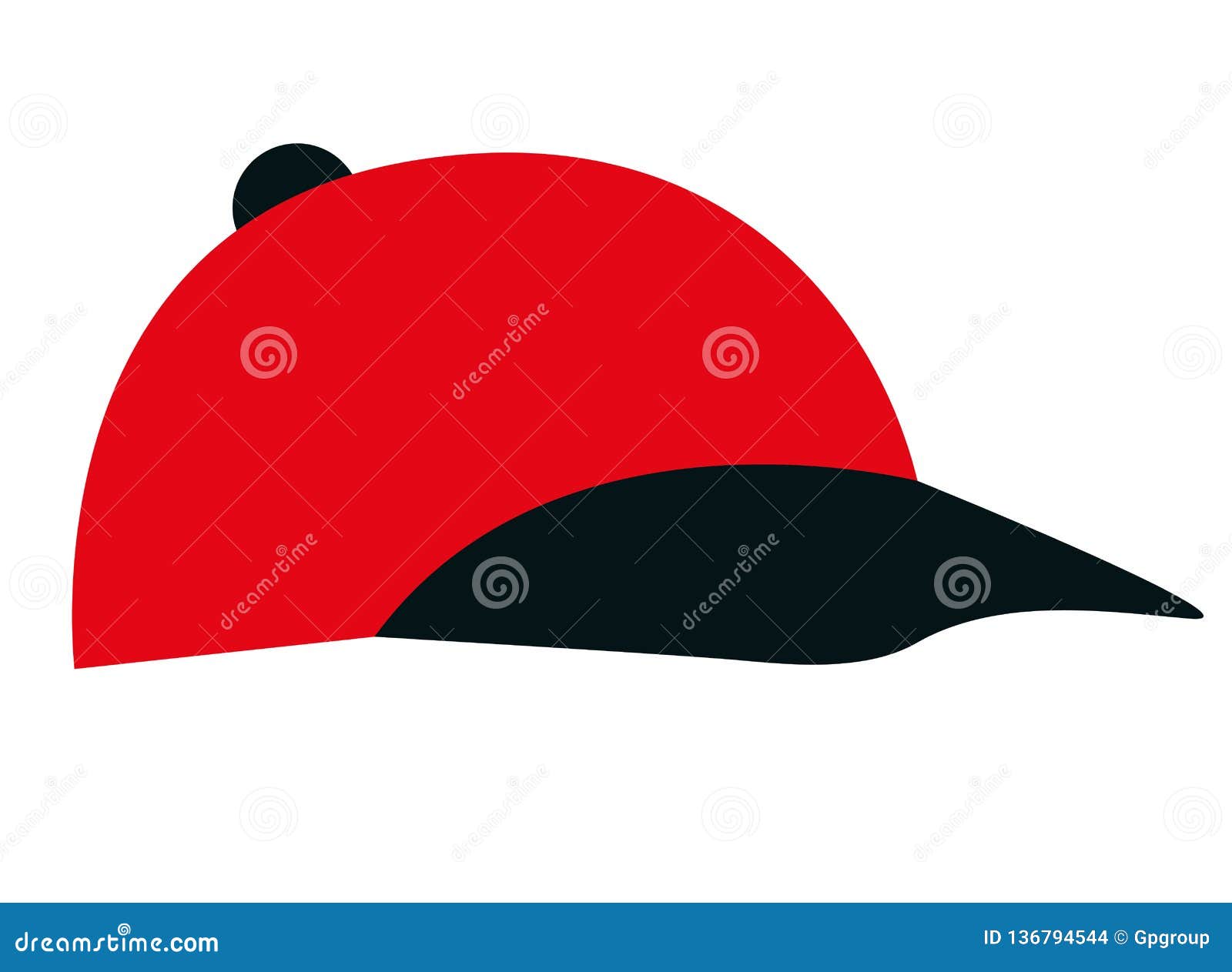 Cute cap isolated icon stock vector. Illustration of basic - 136794544