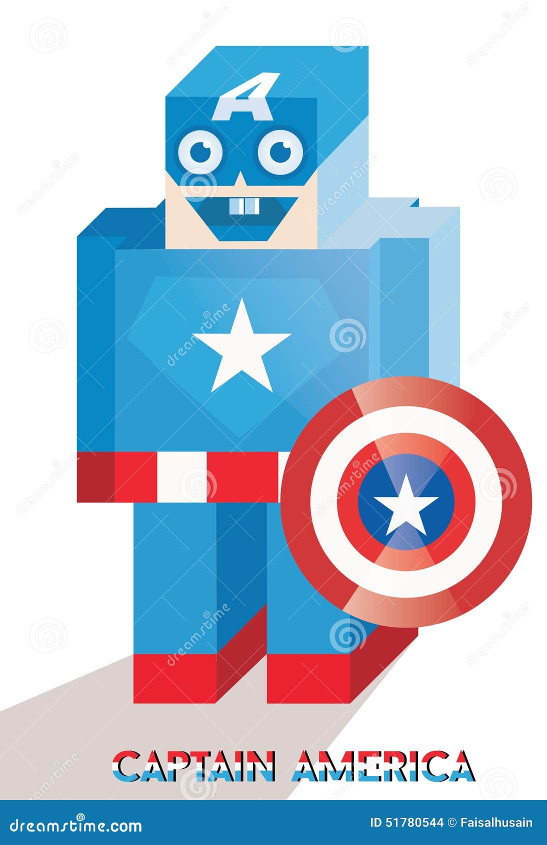 Cute Captain America editorial stock image. Illustration of cute - 51780544