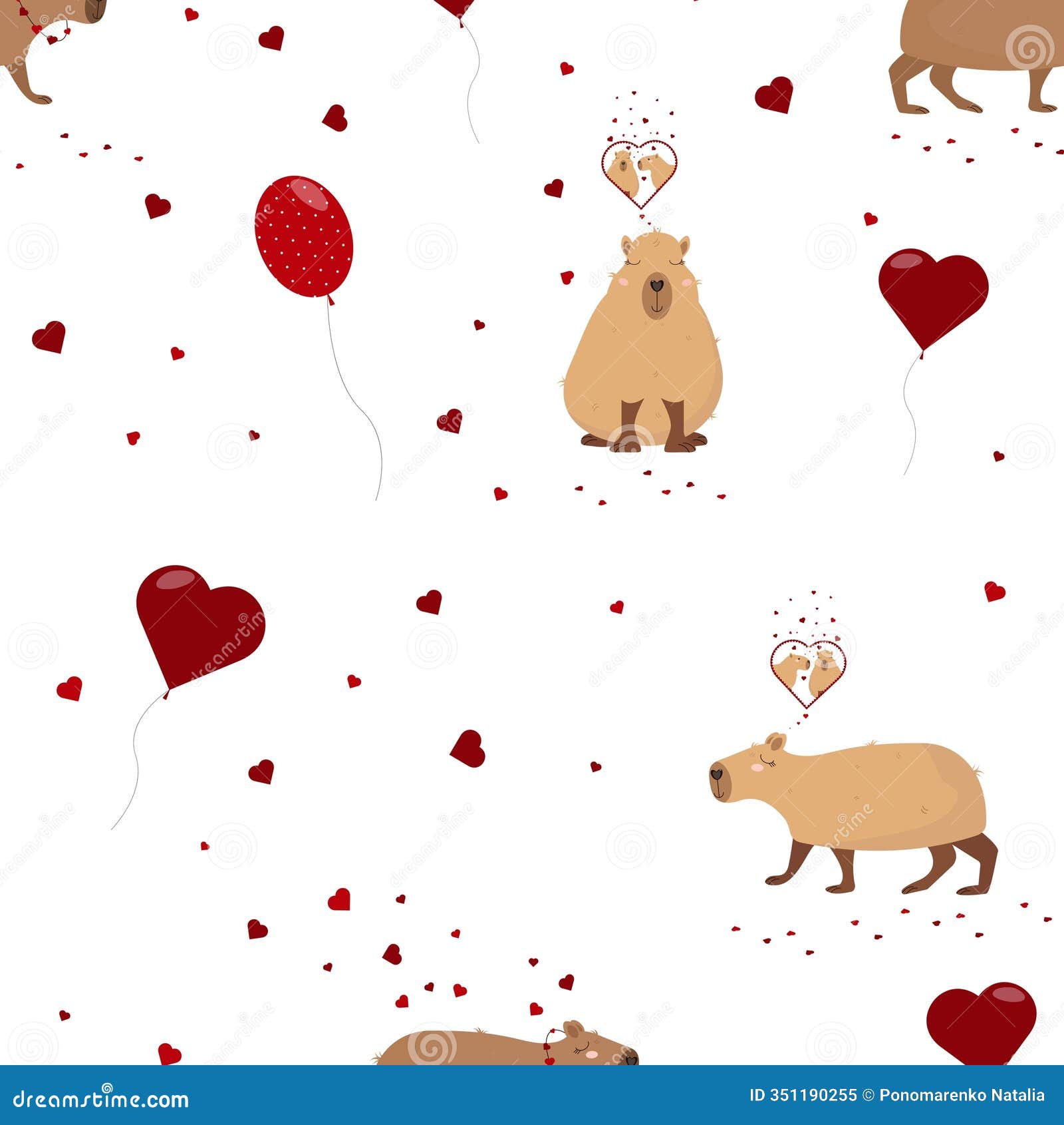 Sad Capybara Love Typographic Illustration | CartoonDealer.com #303040448