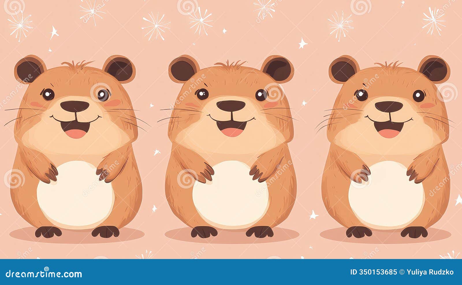 Cute Capybara Seamless Pattern: High-Resolution Wrapping Paper Design ...