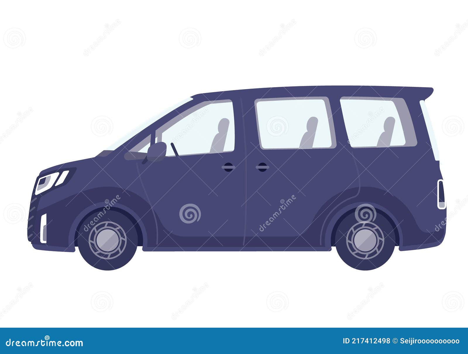 Cute car.Minivan stock vector. Illustration of object - 217412498