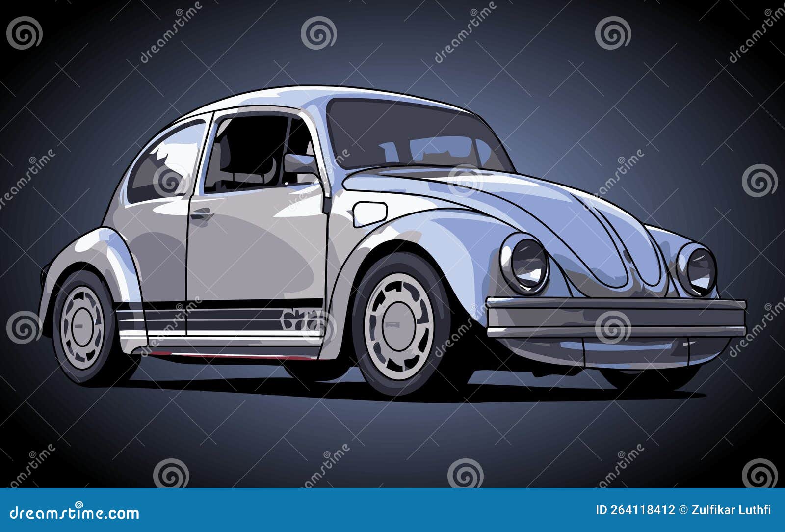 Cute car side view stock vector. Illustration of isolated - 264118412