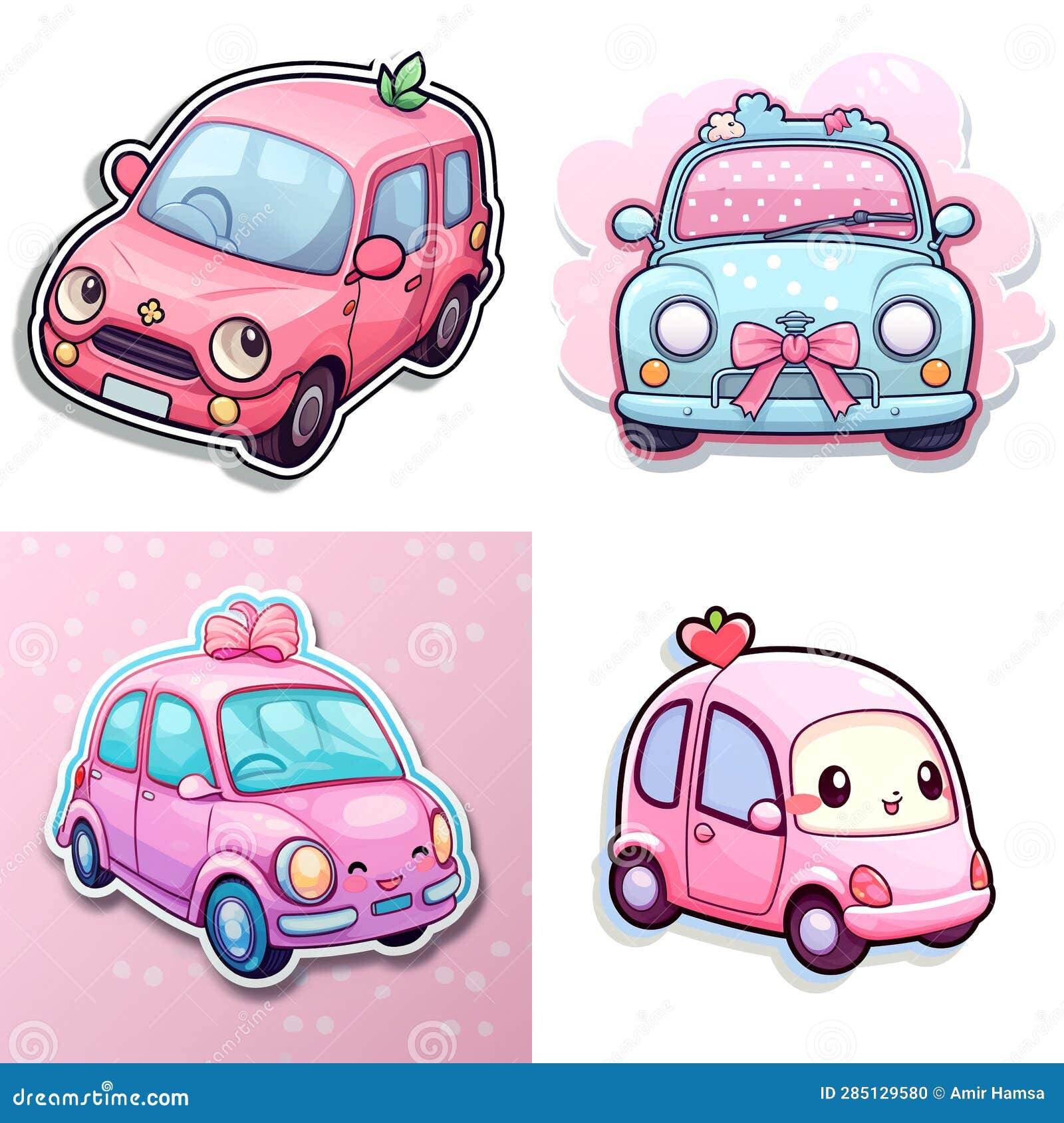 Cute car stickers stock illustration. Illustration of generate - 285129580