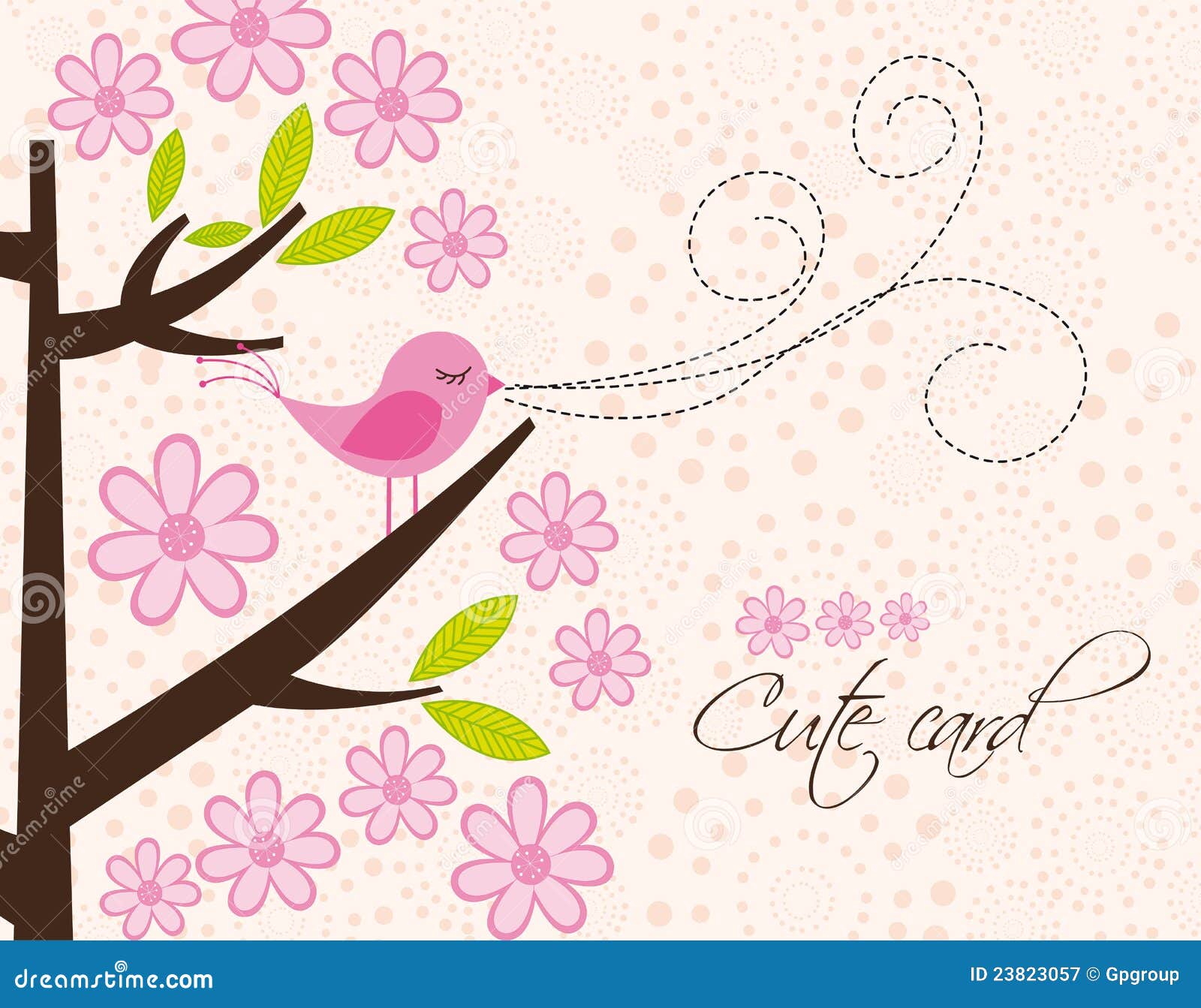 Cute card stock vector. Illustration of romantic, beauty - 23823057