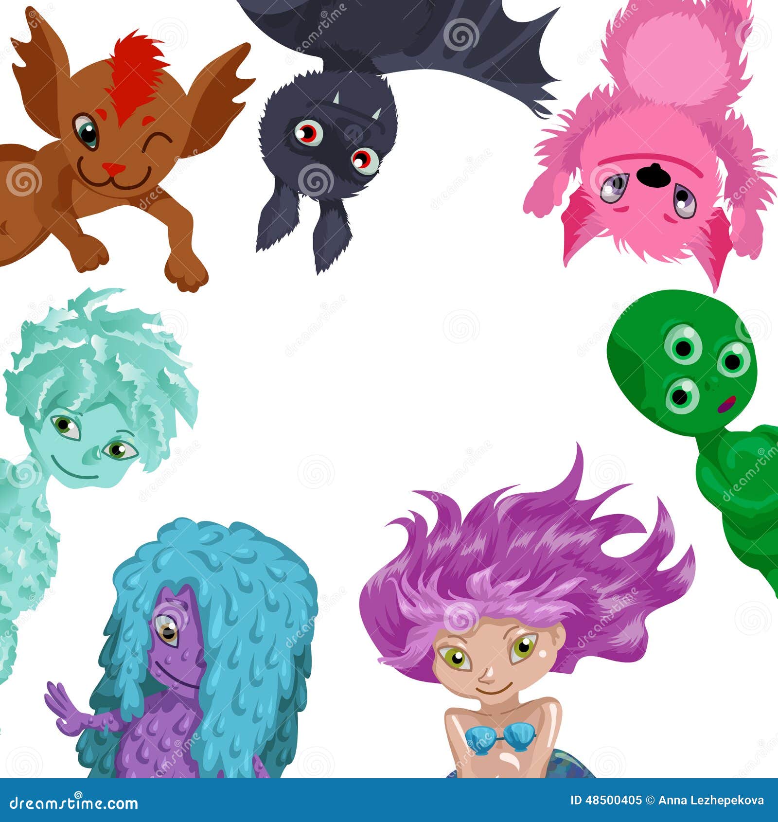 Snot Monster. Green Mucous Mucus Character. Vector Illustration ...