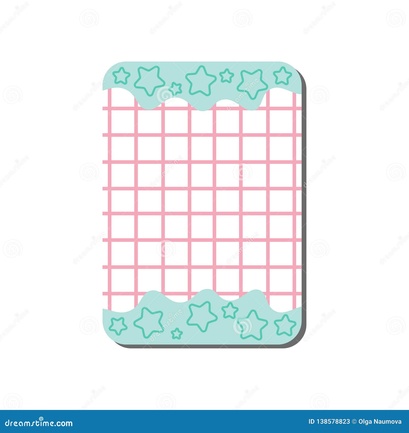 Cute Card with Place for Notes, Checkered Template Can Be Used for ...