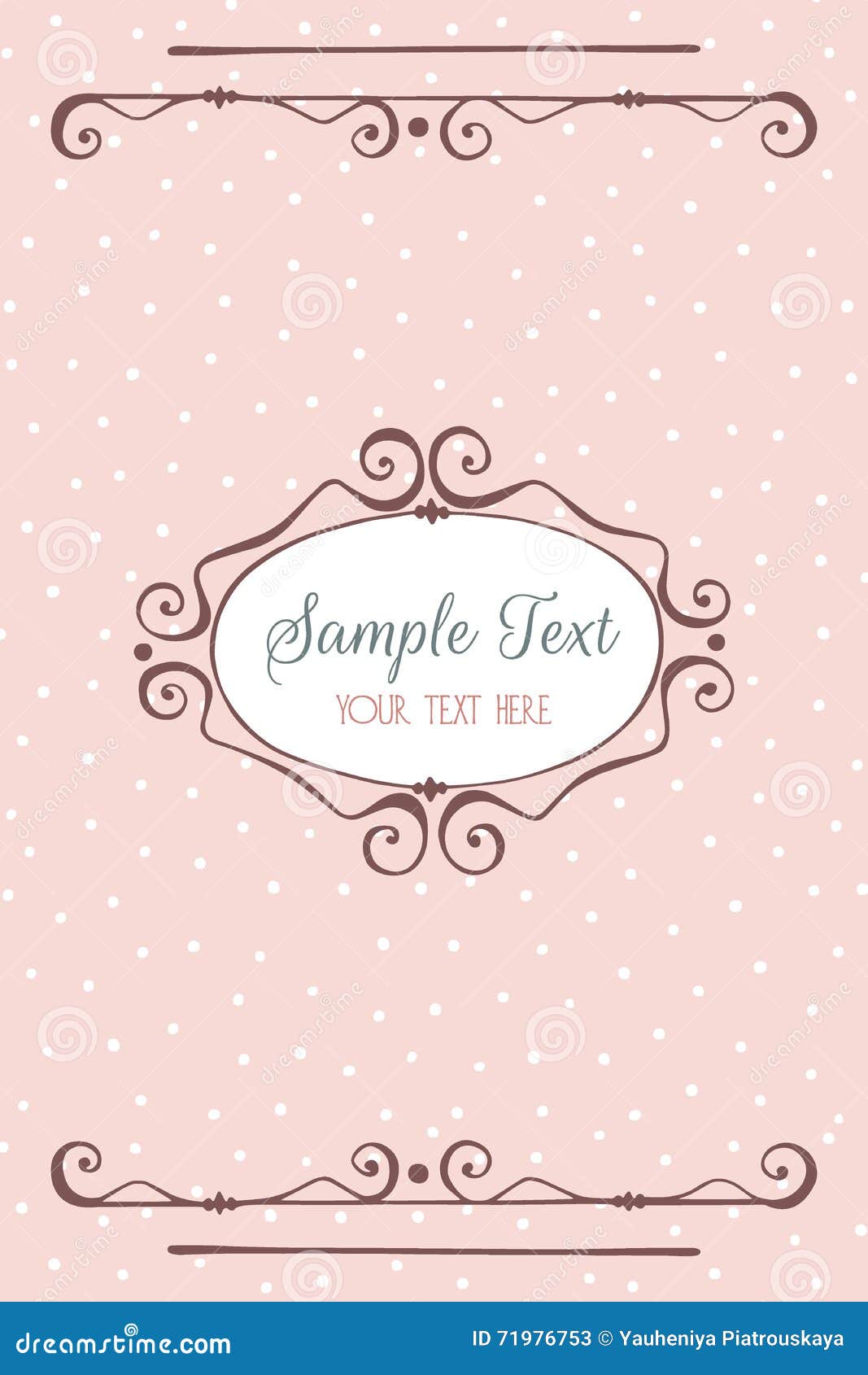 Cute card template stock vector. Illustration of greeting - 71976753