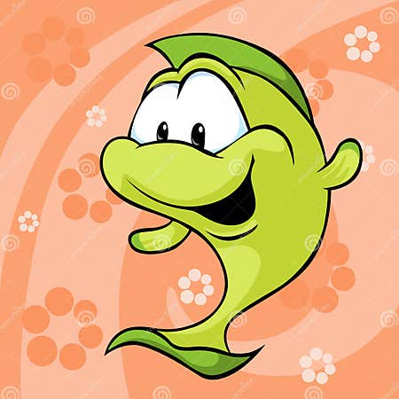 Cute Carp Fish on Abstract Background - Vector Stock Vector ...