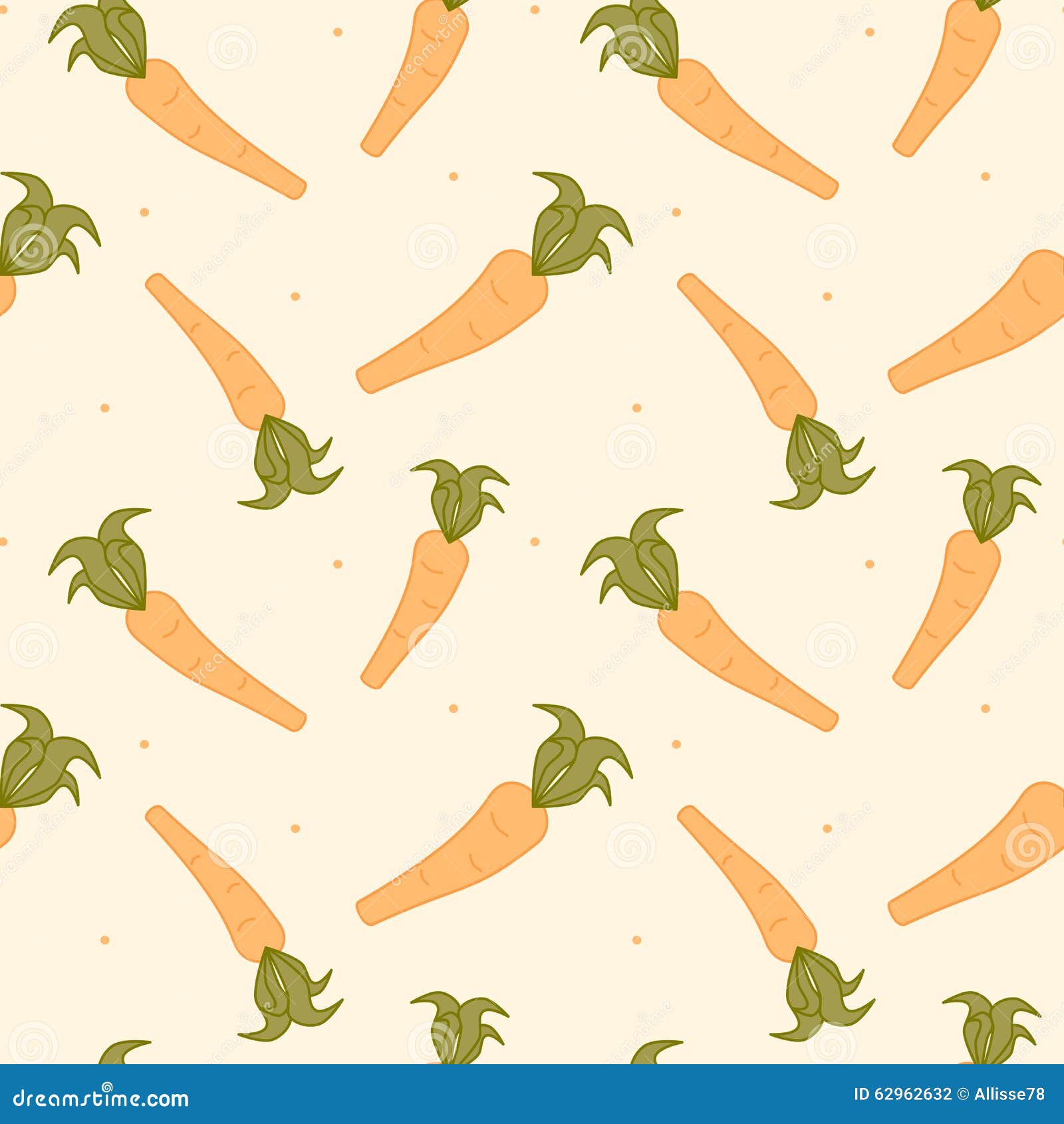 Cute Carrots Seamless Pattern Background Illustration Stock Vector ...