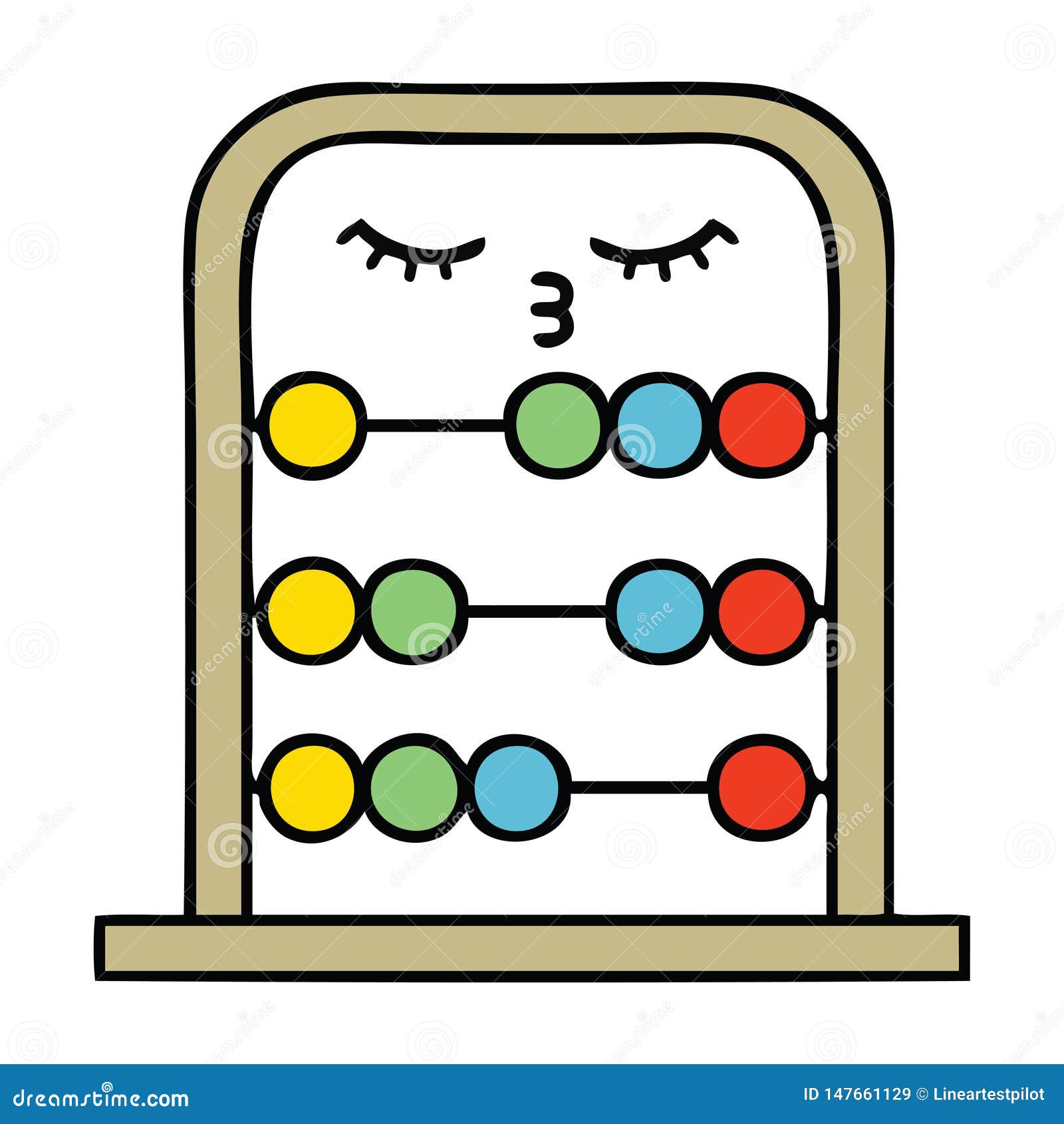 Cute cartoon abacus stock vector. Illustration of abacus - 147661129