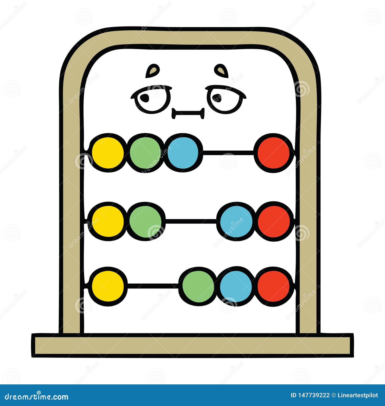 Cute cartoon abacus stock vector. Illustration of abacus - 147739222