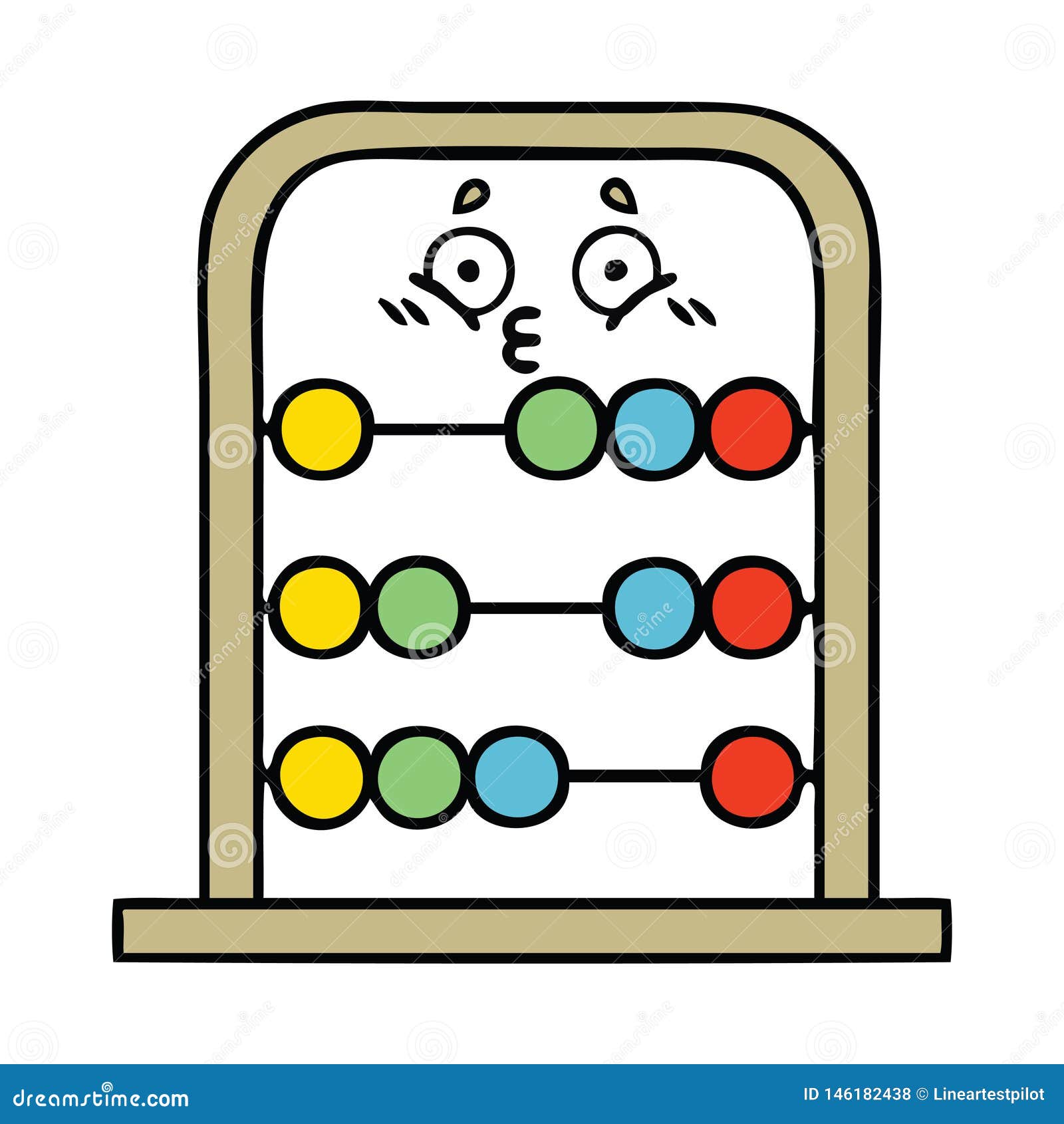 Cute cartoon of a abacus stock vector. Illustration of mathematical ...