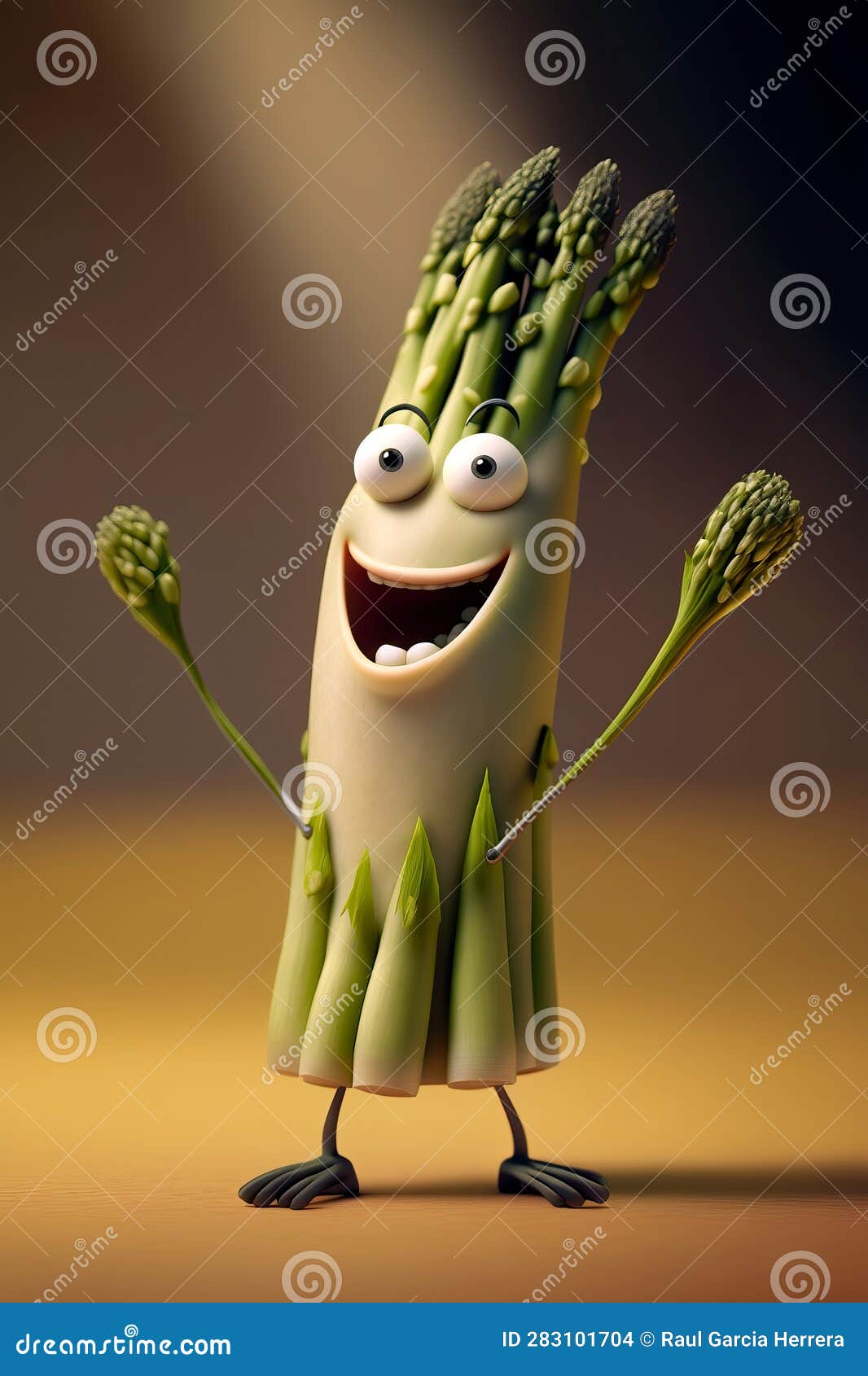 Asparagus Character Giving Thumbs Up Cartoon Vector | CartoonDealer.com ...