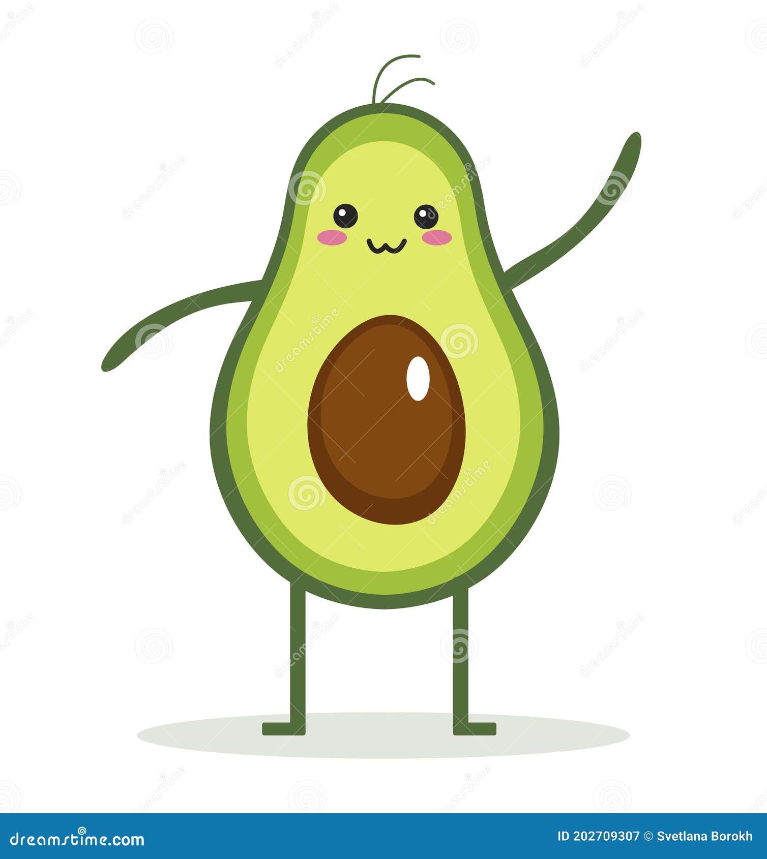 Let`s Avocuddle Cute Avocado Couple Cartoon Vector | CartoonDealer.com ...